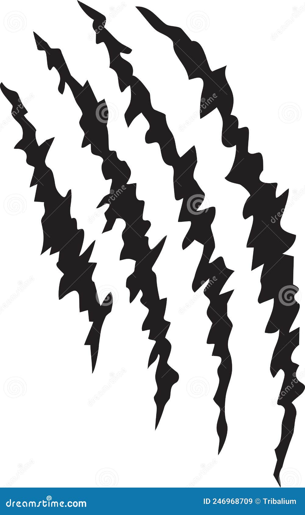 Monster Claw Black White Vector Stock Illustration - Illustration of ...