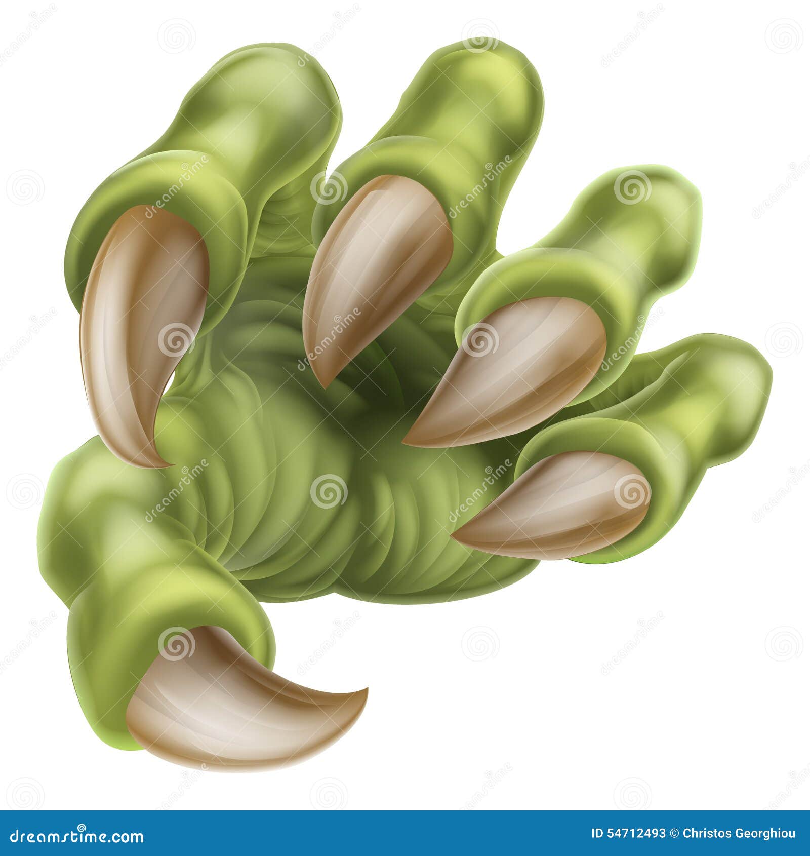 Monster claw hand stock vector. Illustration of decals - 54712493