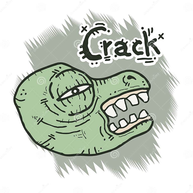 Monster crack stock vector. Illustration of lizard, animal - 26747653