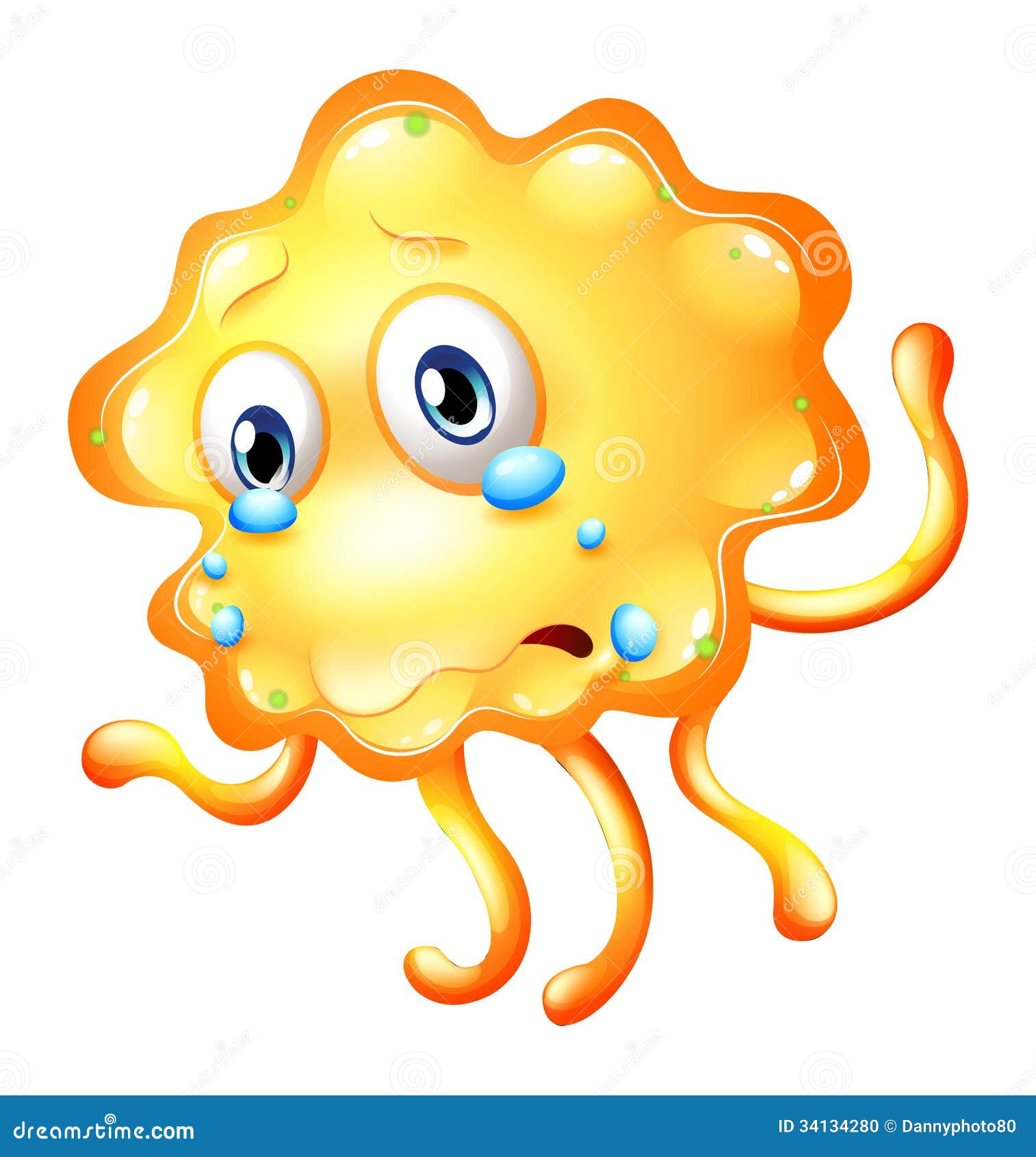 A Monster Crying Because Of Sadness Stock Vector - Illustration of ...