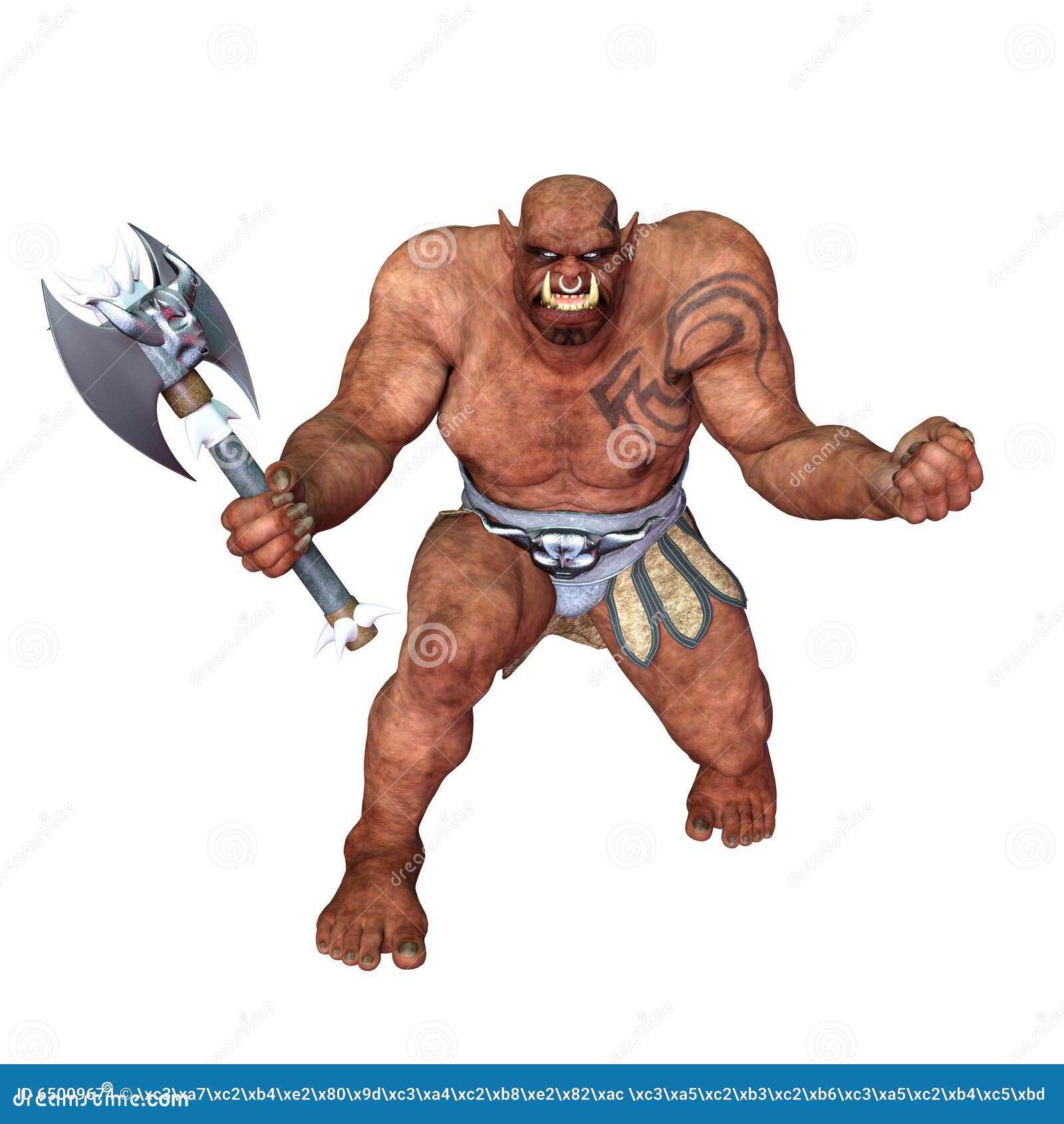 Monster BODYBUILDER On A White Background. Monster With Big Musc ...