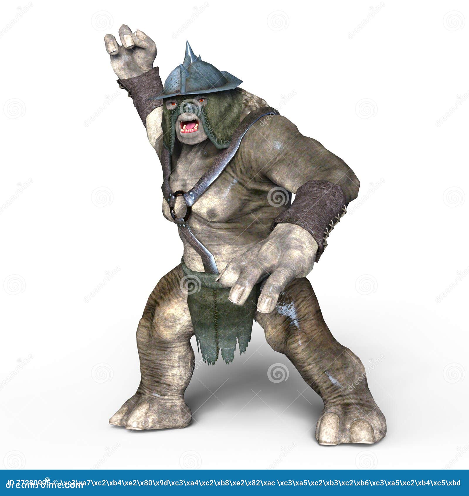 Monster stock illustration. Illustration of armor, white - 77280905