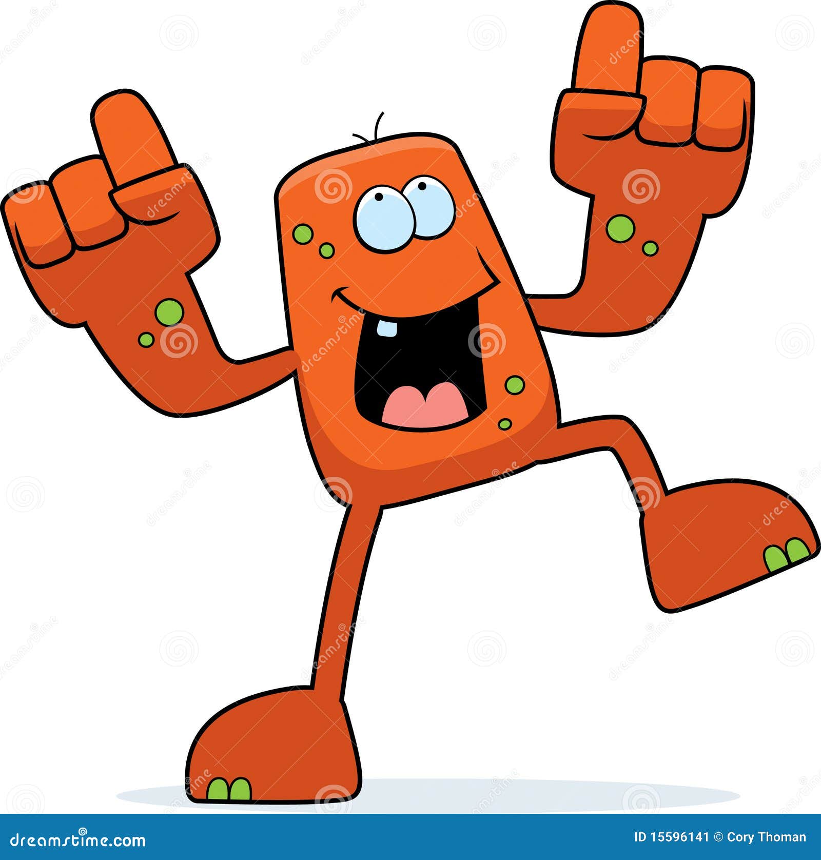 Monster Dancing stock vector. Illustration of happy, cartoon - 15596141