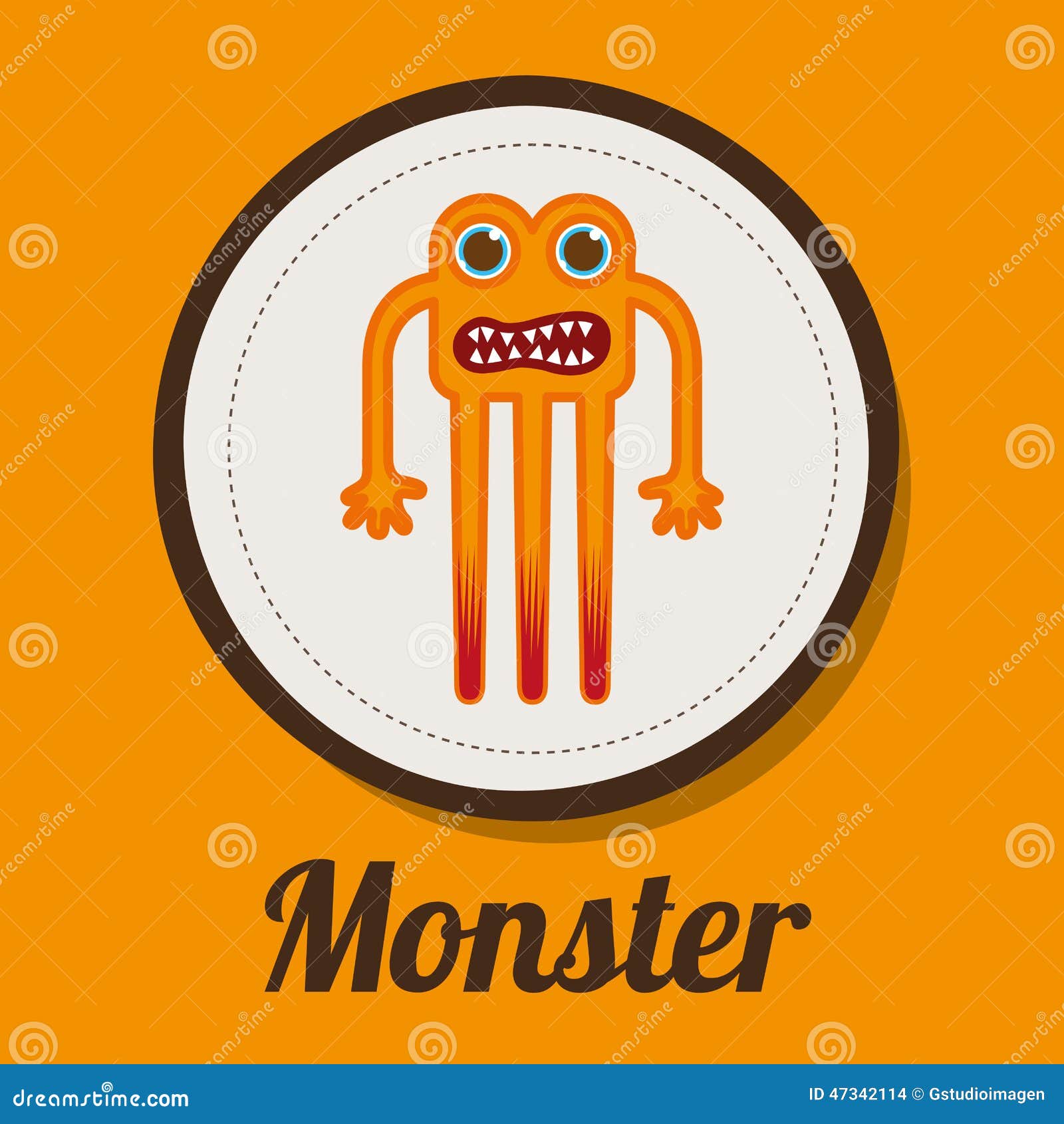 Monster design stock vector. Illustration of animal, icon - 47342114