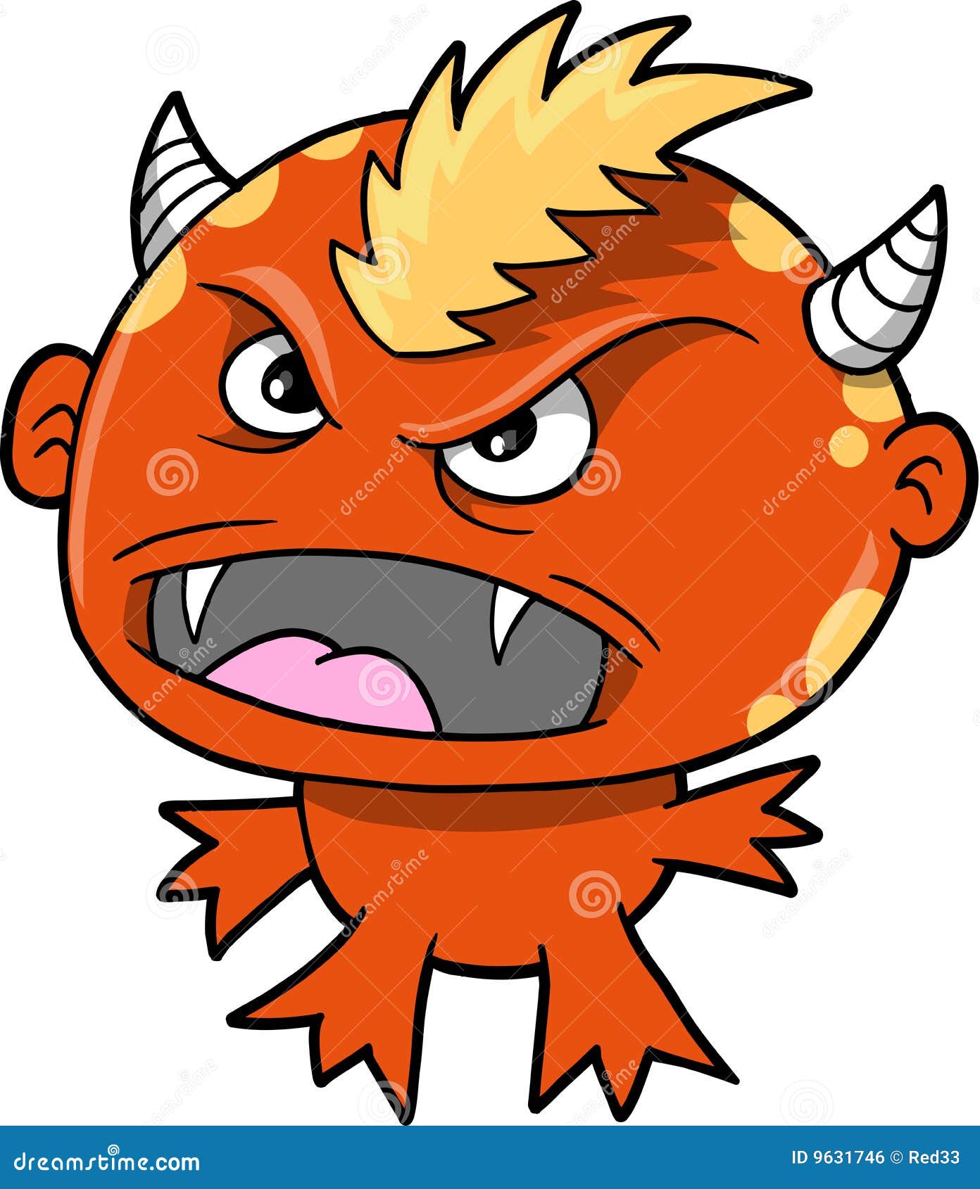 Monster Devil Vector Illustration Stock Vector - Illustration of clip ...