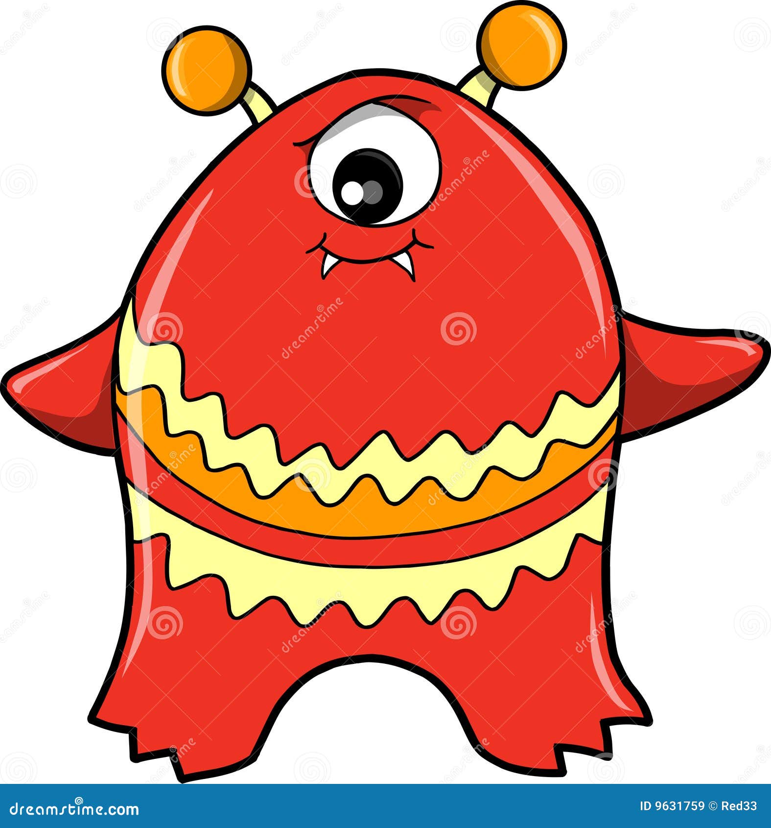 Monster Devil Vector Illustration Stock Vector - Illustration of cute ...