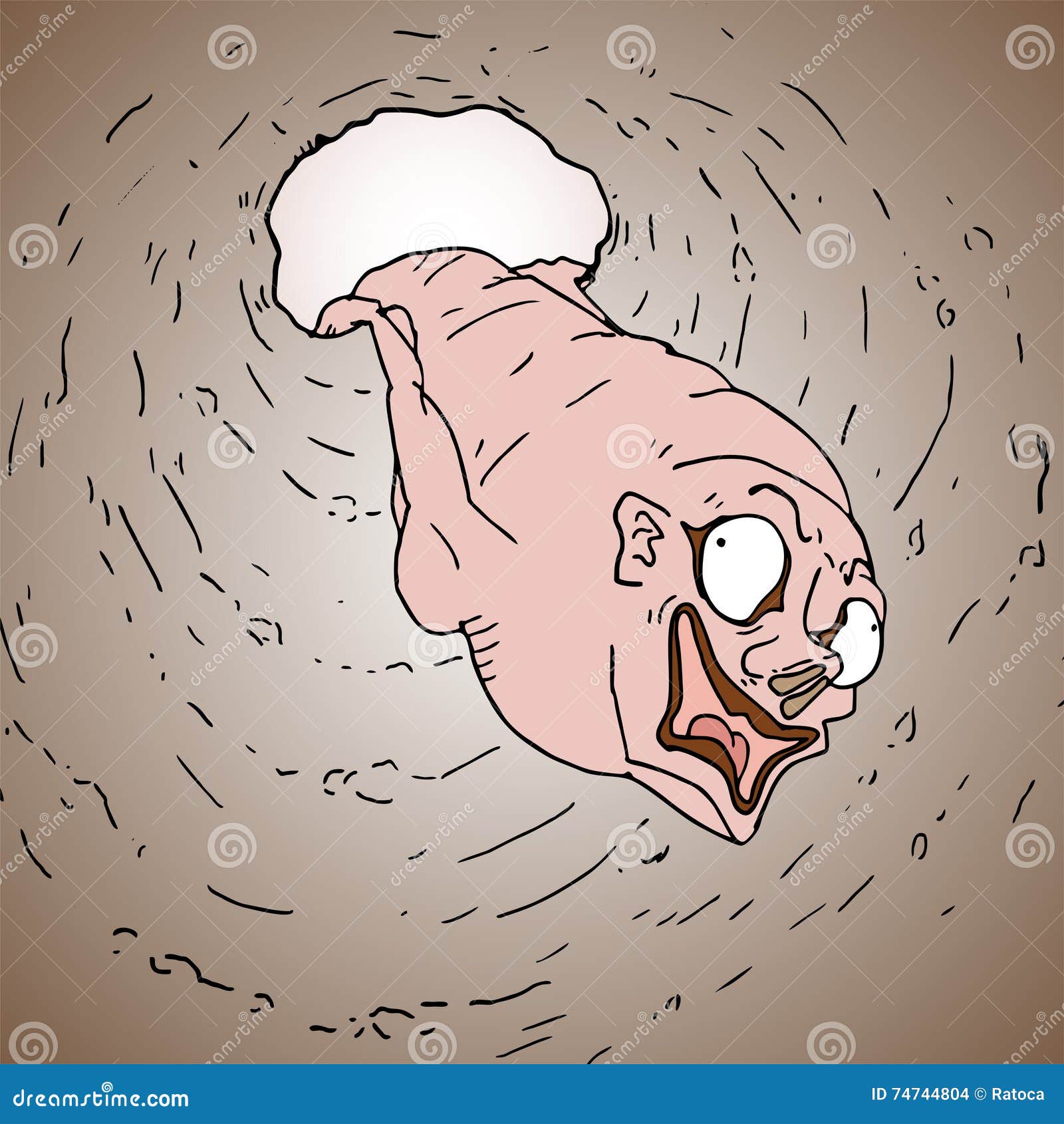 Monster down for hole stock vector. Illustration of rare - 74744804