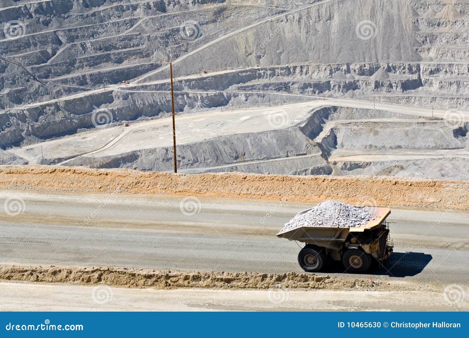 Monster Dump Truck in Open Pit Mine Stock Photo - Image of large, dump ...