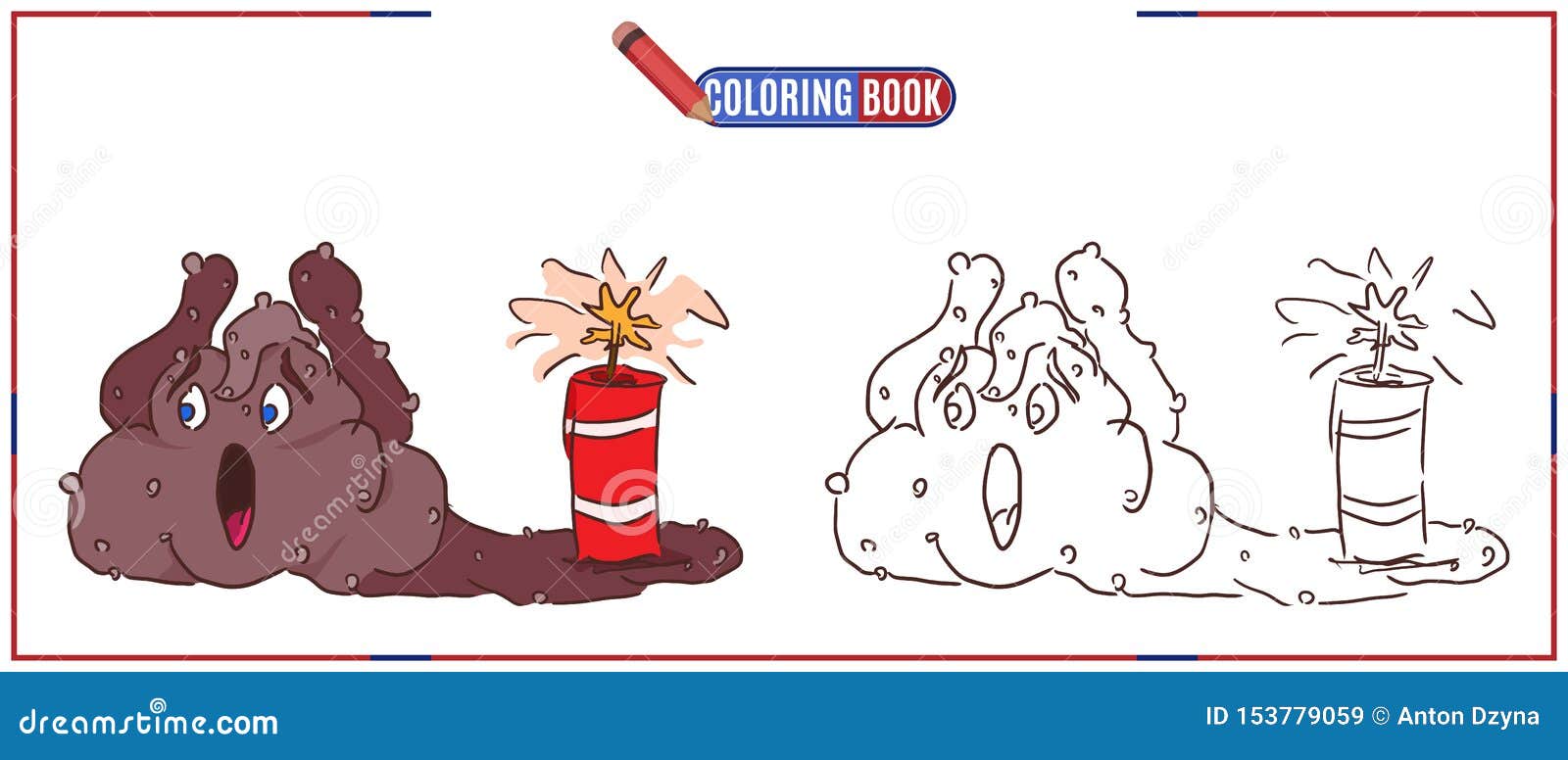 Poop Monster Cartoon Character With A Grotesque Melting Face ...