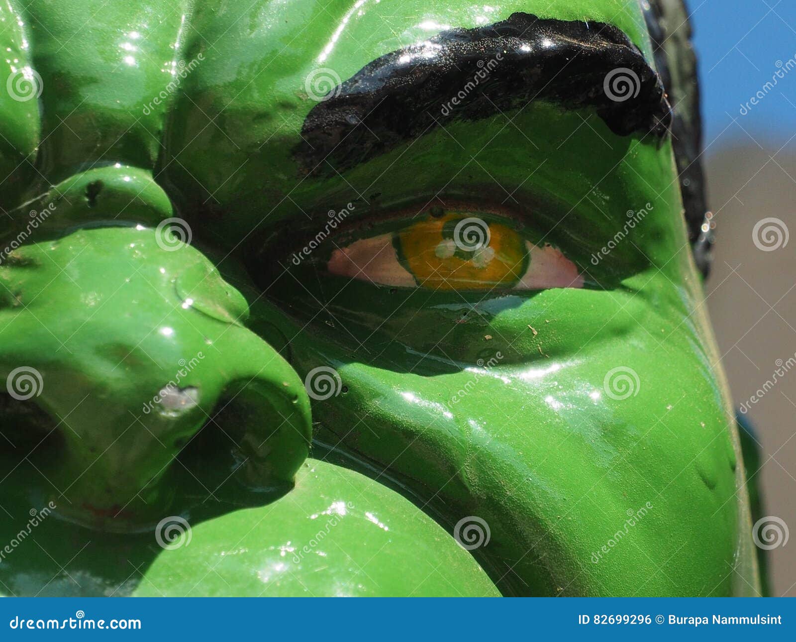 Monster in eye furious. stock photo. Image of eyes, angry - 82699296