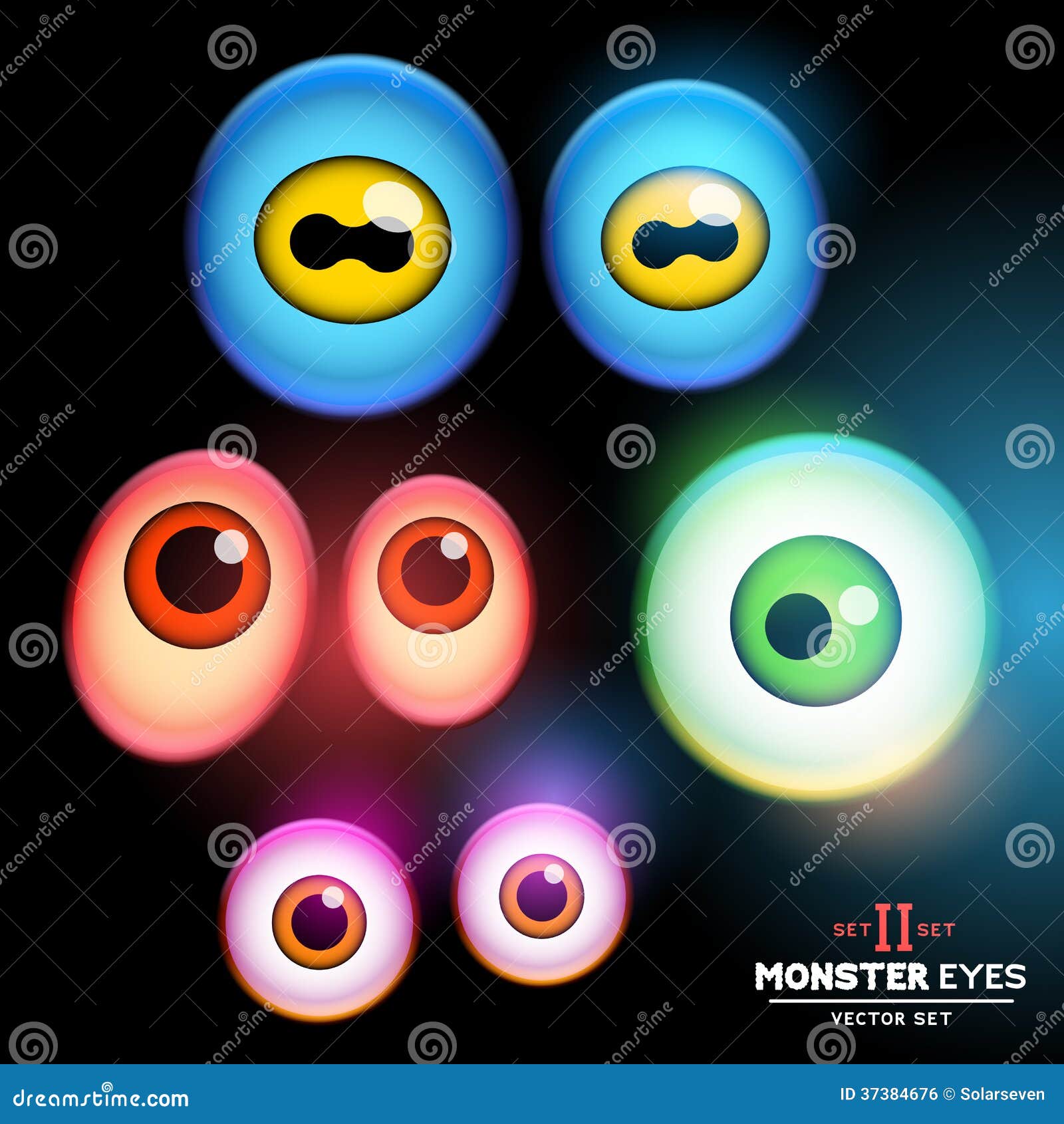 Monster Eyeball Collection stock vector. Illustration of cartoon - 37384676