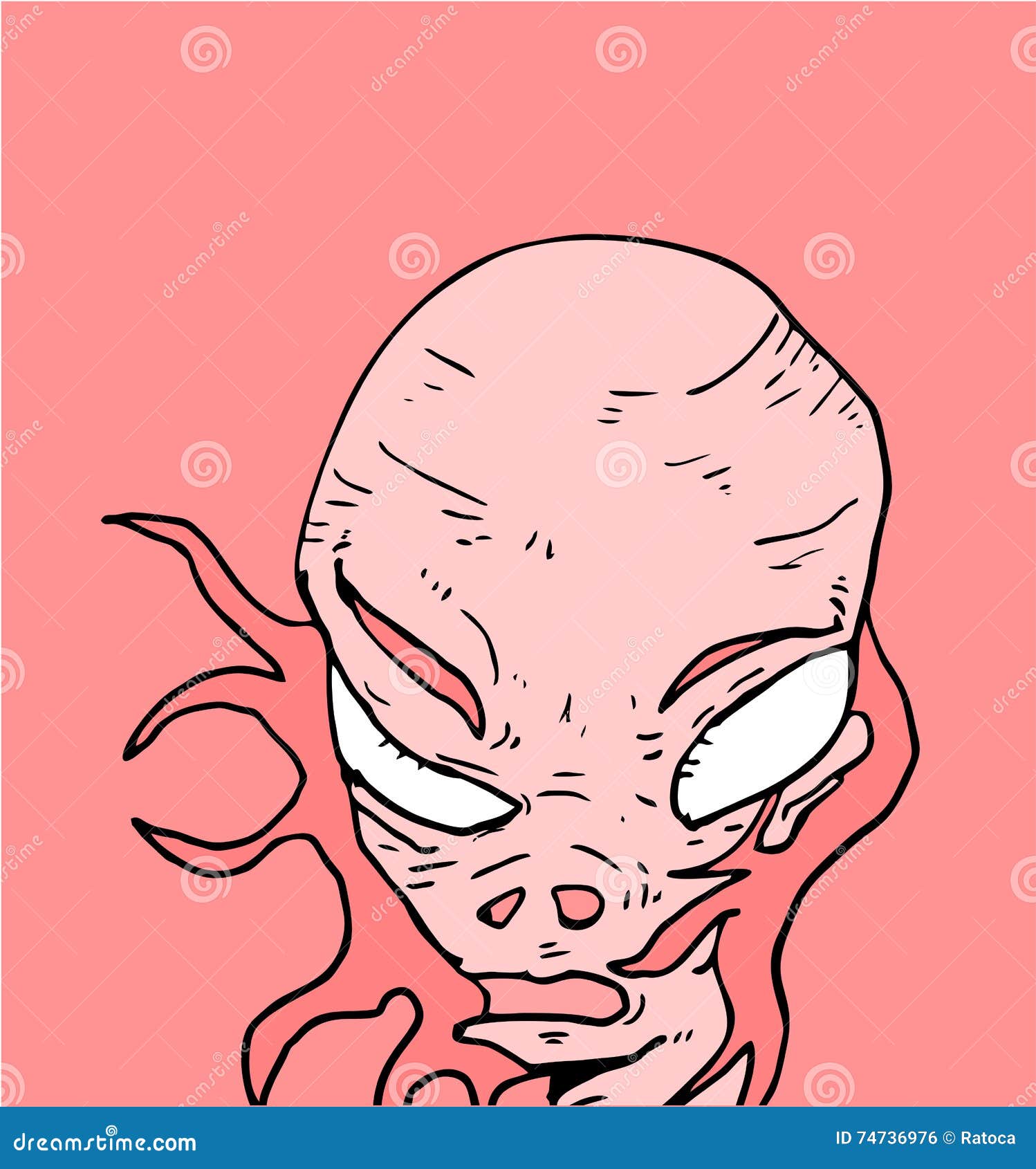 Monster face stock vector. Illustration of design, skin - 74736976