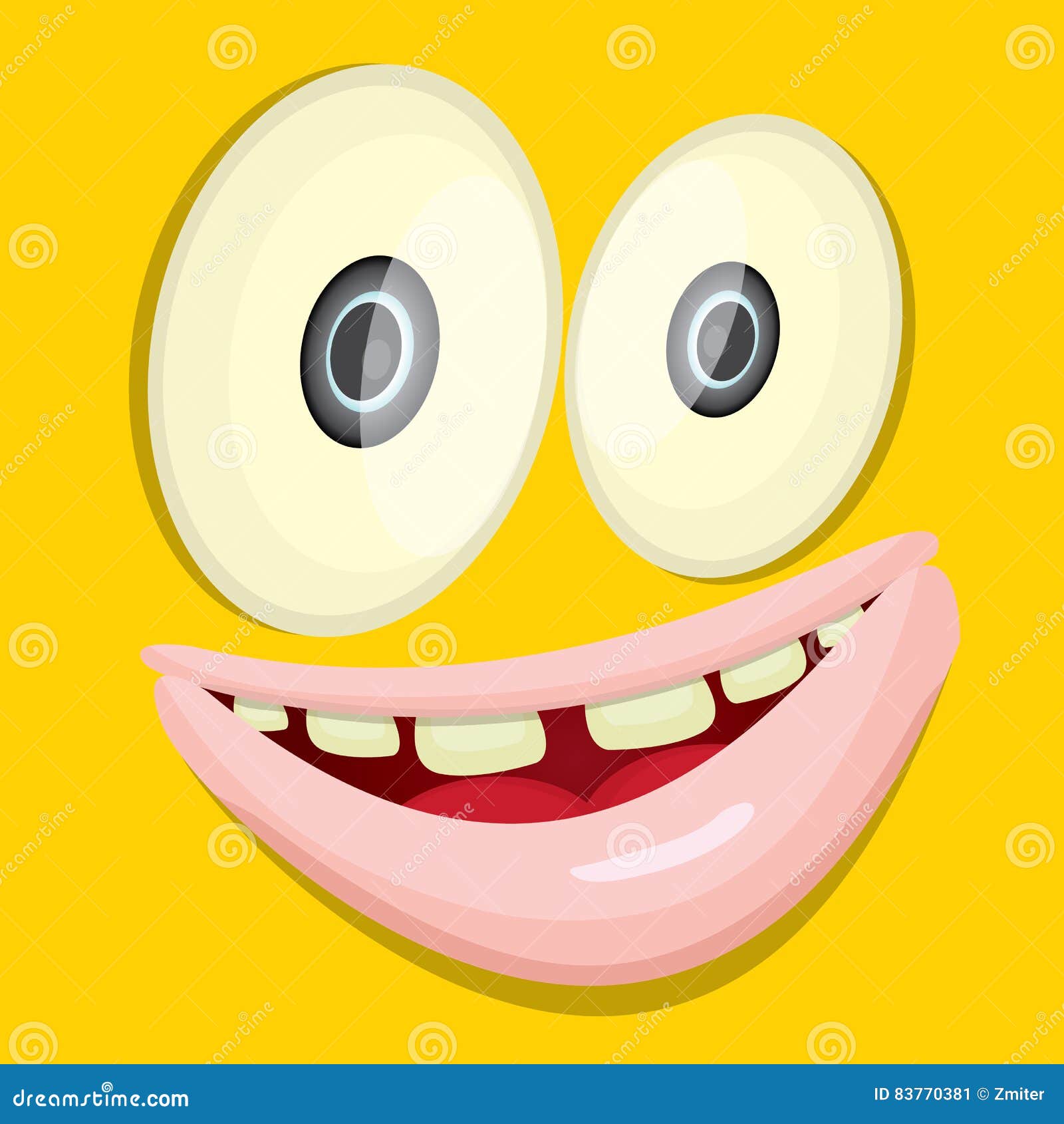 Monster Face Vector Illustration Stock Vector - Illustration of ...