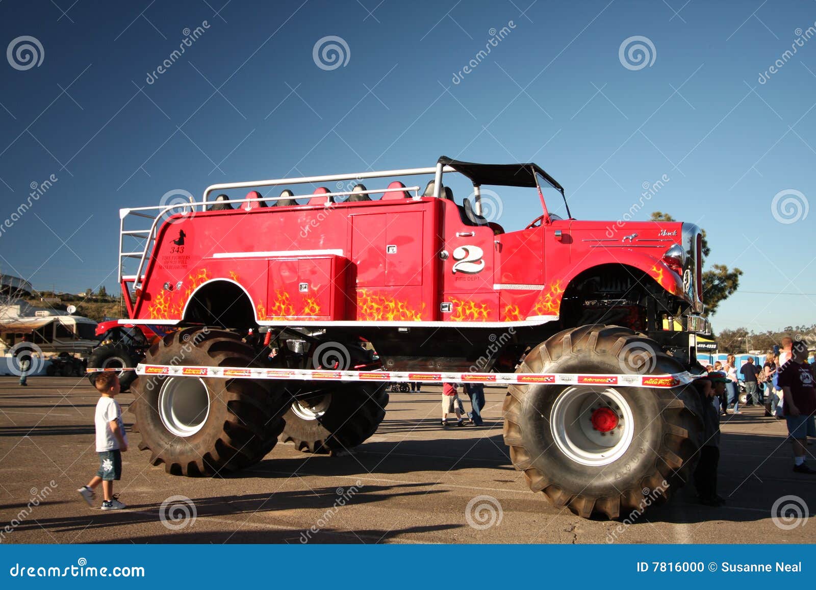 Monster fire truck editorial image. Image of entertainment - 7816000