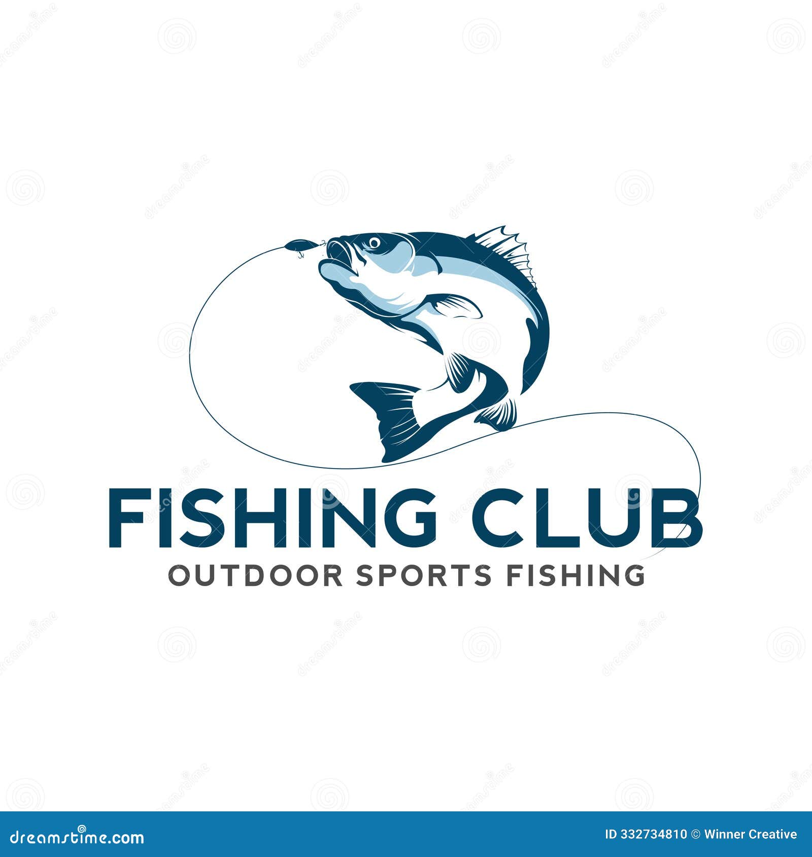 Monster Fish Logo Design. Fishing Logo Design Illustration Vector Stock ...