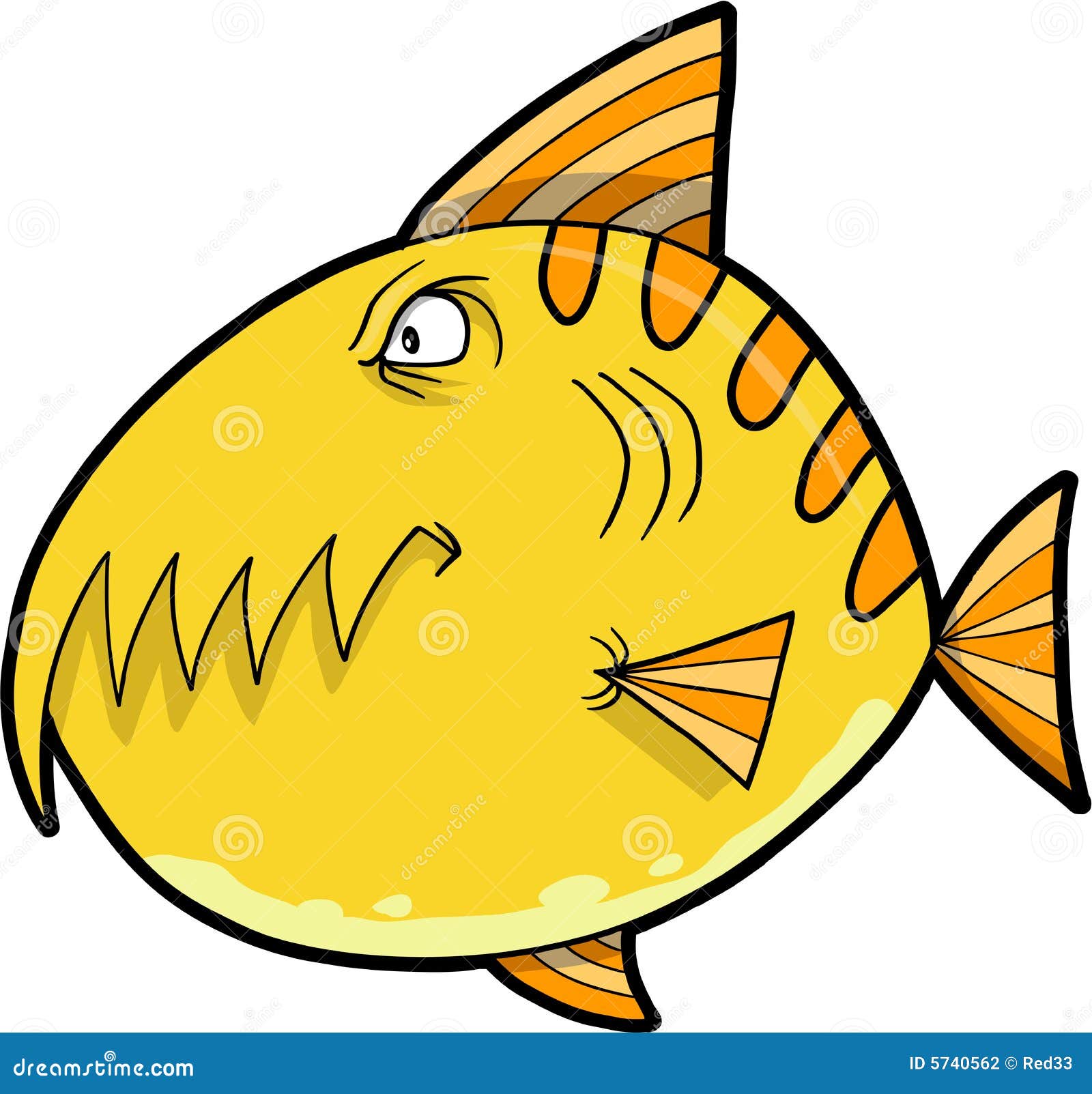 Monster Fish Vector stock vector. Illustration of ocean - 5740562