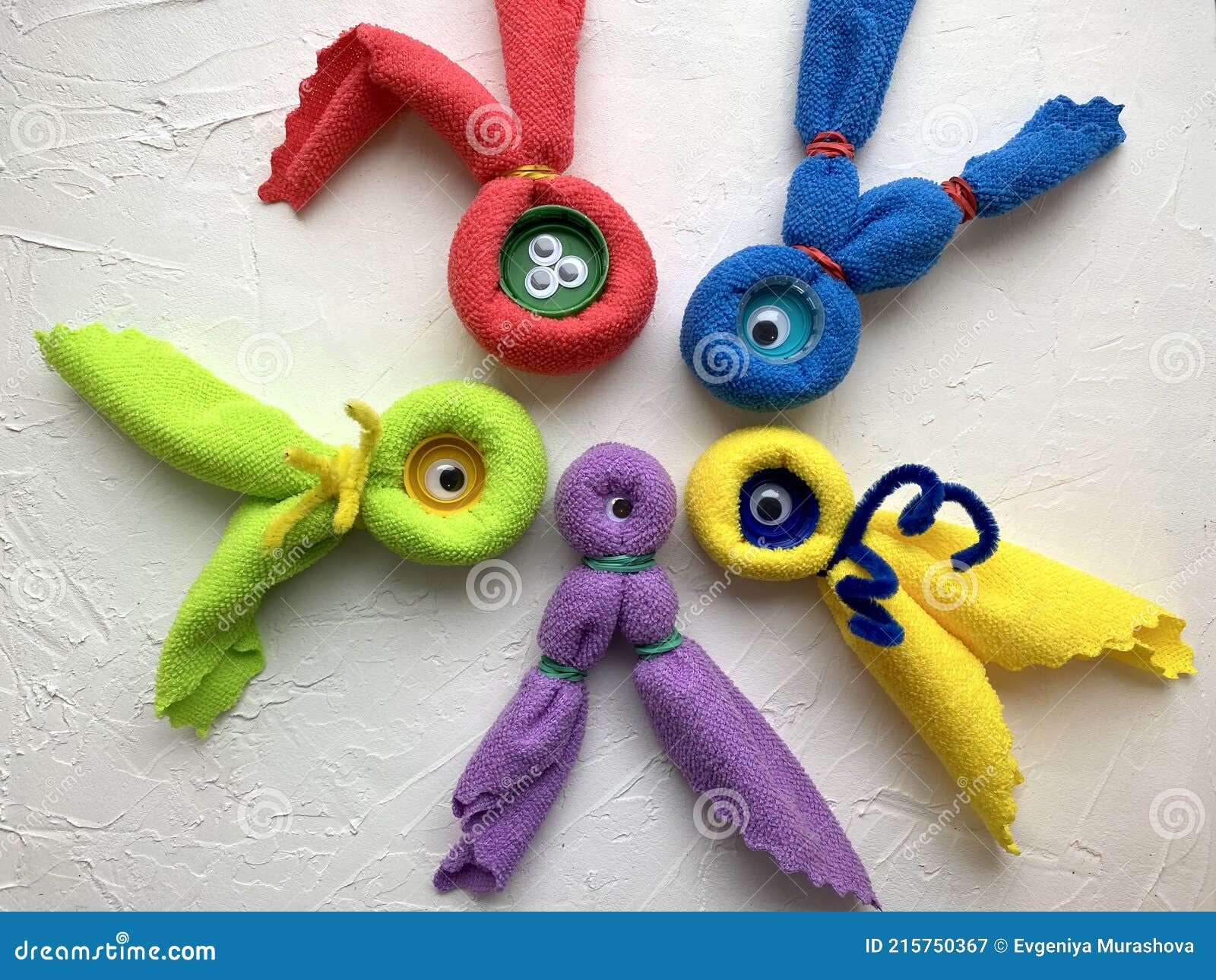 Monster Ghosts from Microfiber Cloths, Rubber Bands, Master Class Kids ...