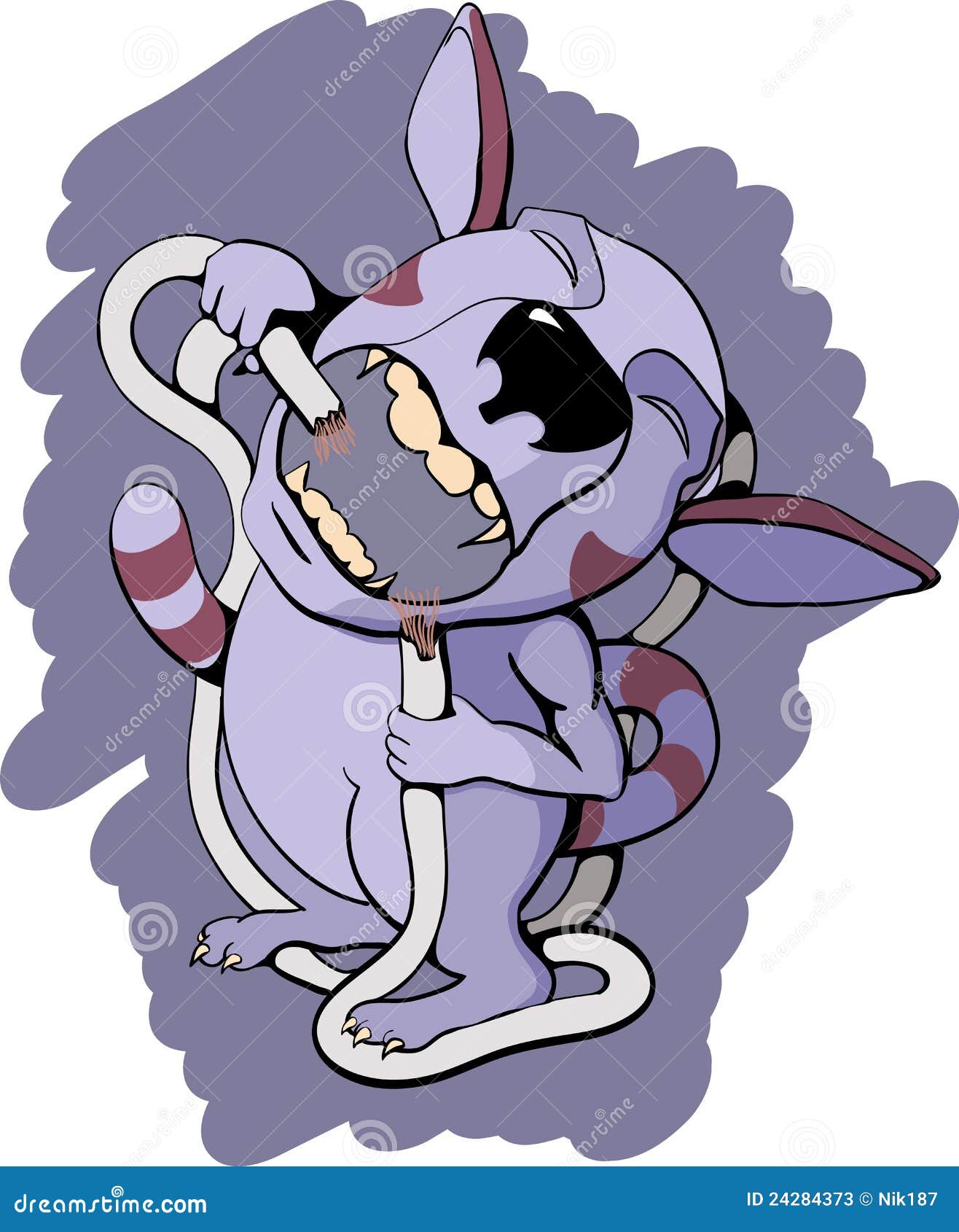 Monster, Gnaw through the Wire Stock Vector - Illustration of wire ...