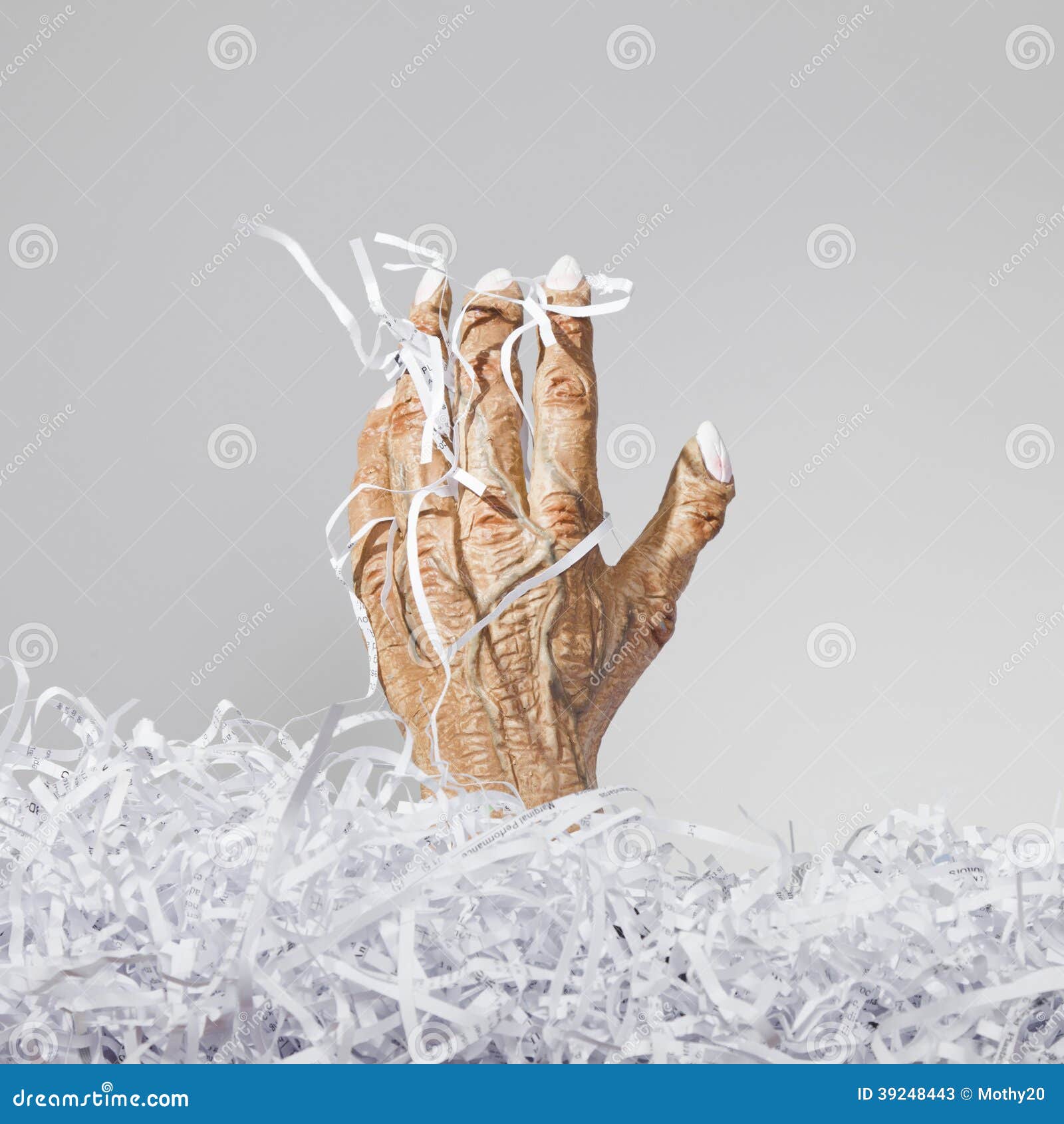 Monster Hand and Shredded Paper Stock Image - Image of enviroment ...