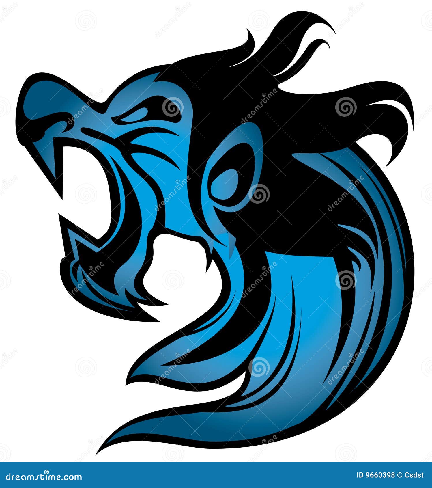 Monster Head Emoticon Glanced Up With A Gawk Expression, Doodle Icon ...