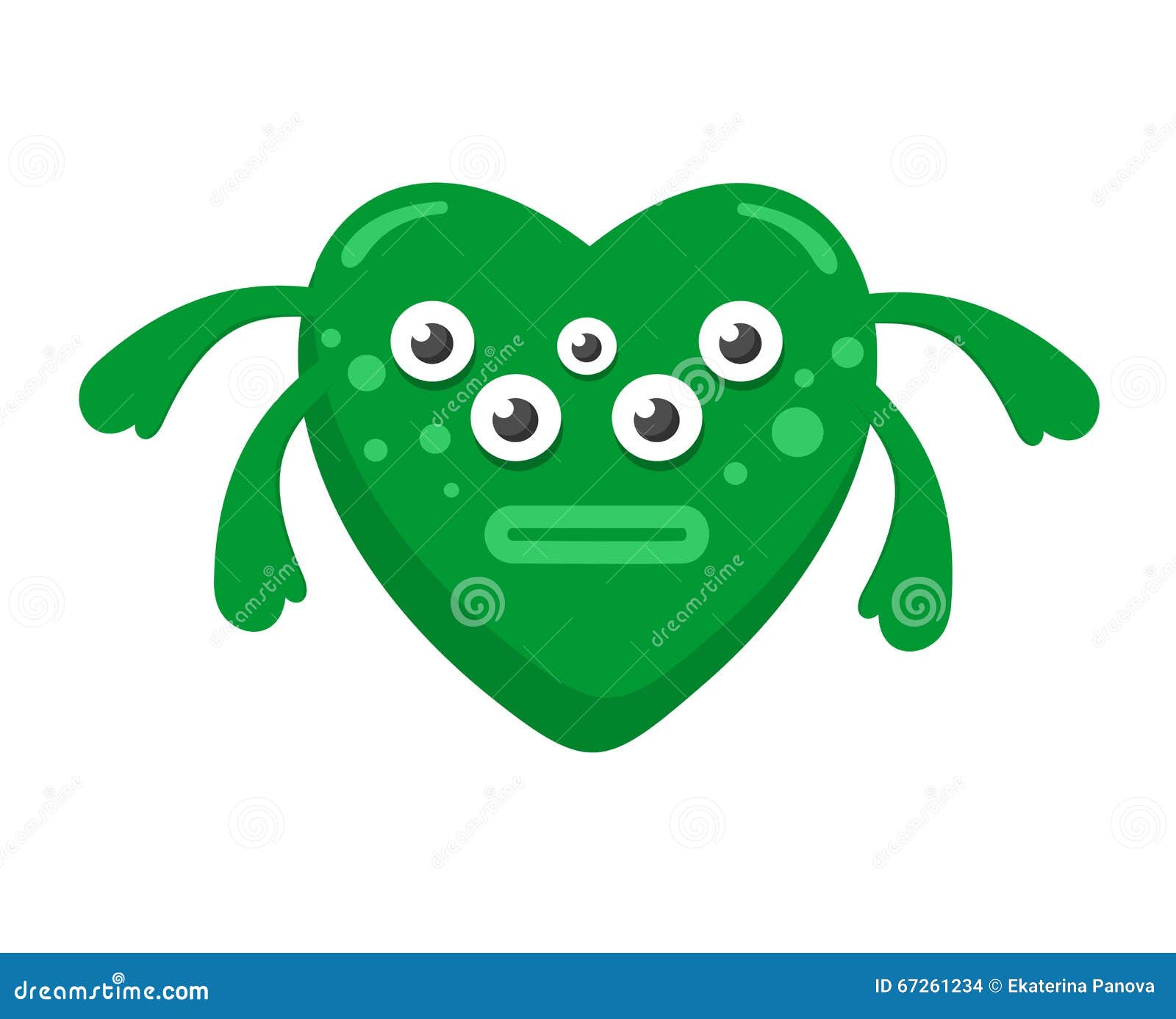 Monster heart. stock vector. Illustration of shape, decor - 67261234