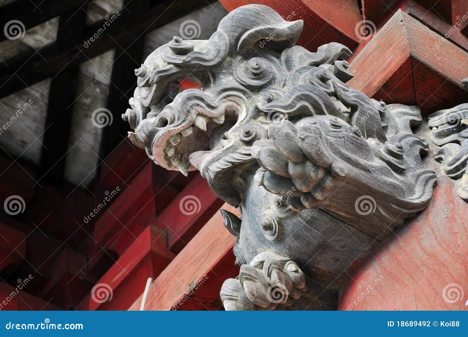 Monster on Japanese Shrine stock photo. Image of asia - 18689492