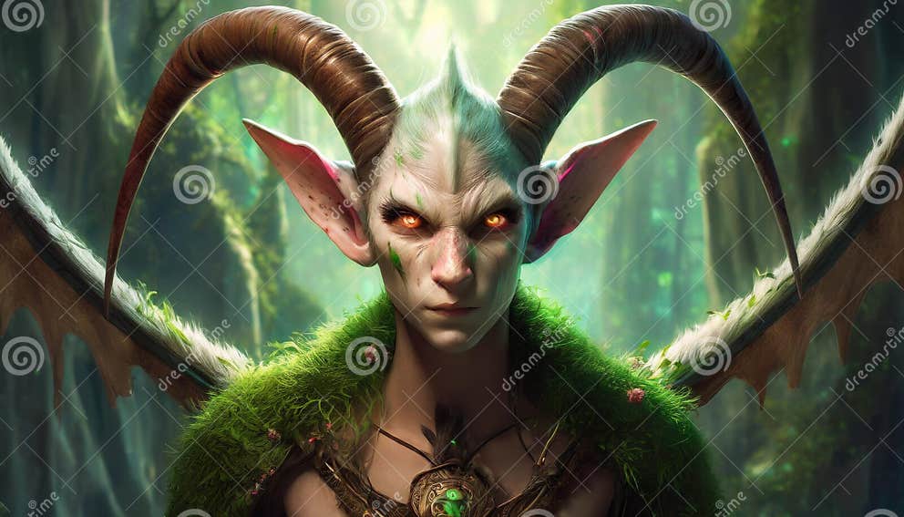 Monster Like Goat With Horns Stock Illustration Illustration Of People Cover 332430415