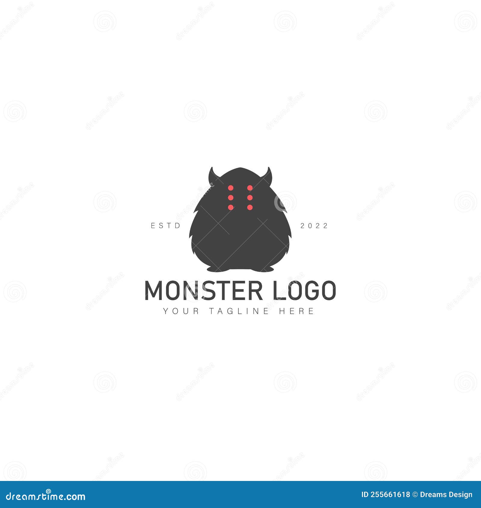 Monster Logo Design Icon Illustration Stock Vector - Illustration of ...