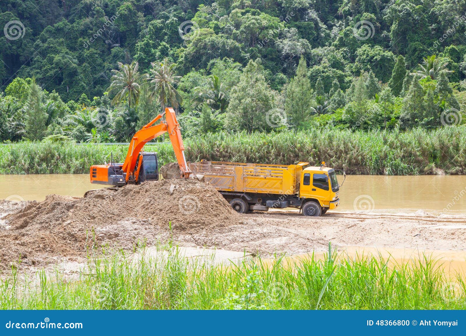 Monster Machines Working on Site Stock Photo - Image of activity, coal ...