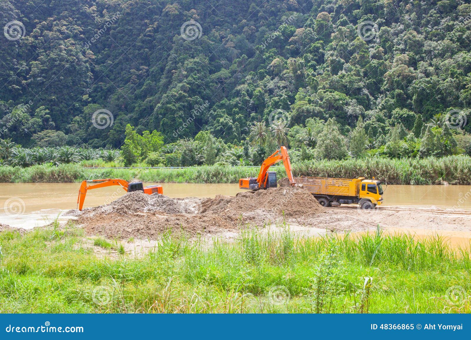 Monster Machines Working on Site Stock Image - Image of monster ...