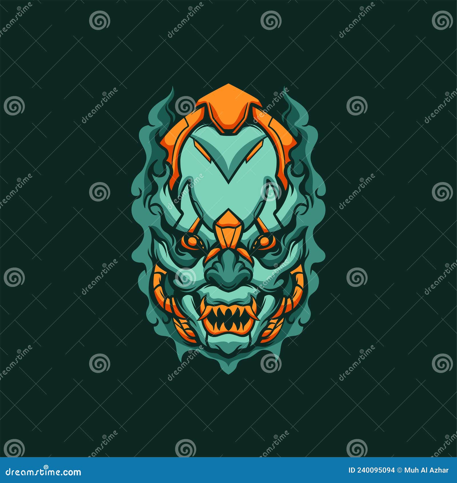 Monster Mask Icon Cartoon Vector. Face Noh | CartoonDealer.com #279258386