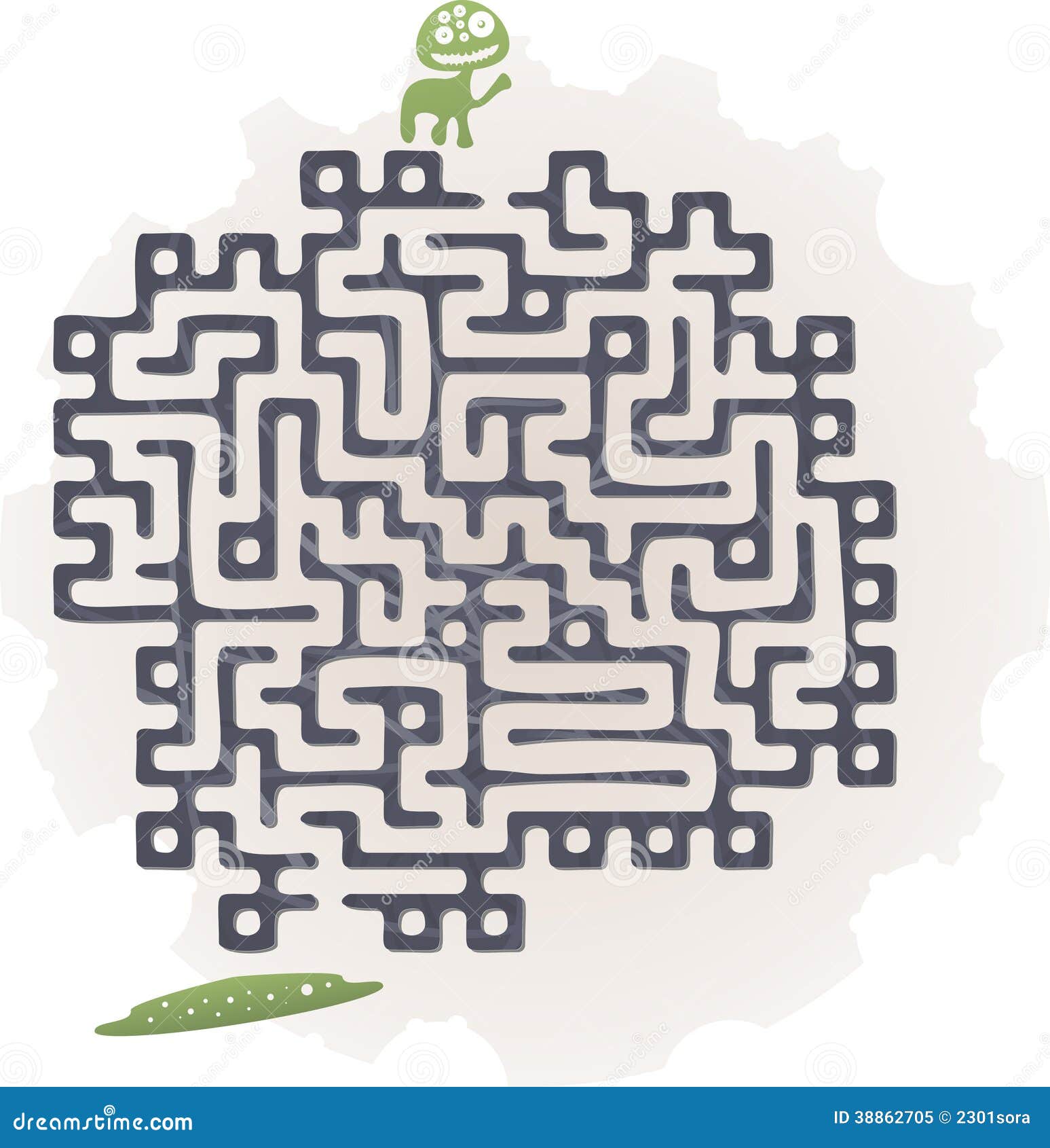 Monster maze stock illustration. Illustration of pattern - 38862705