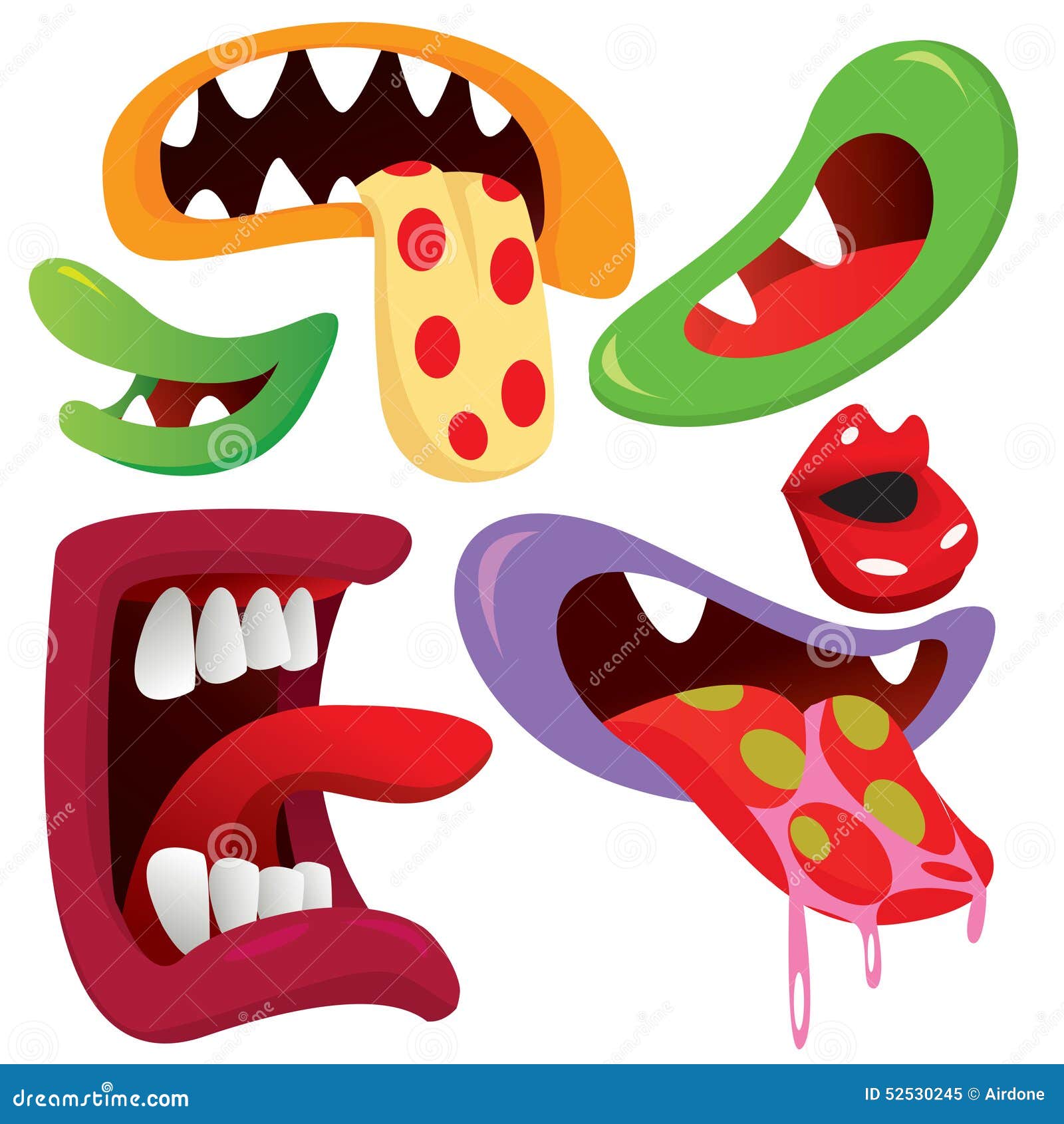 Mouths Collection Vector Illustration | CartoonDealer.com #17651674
