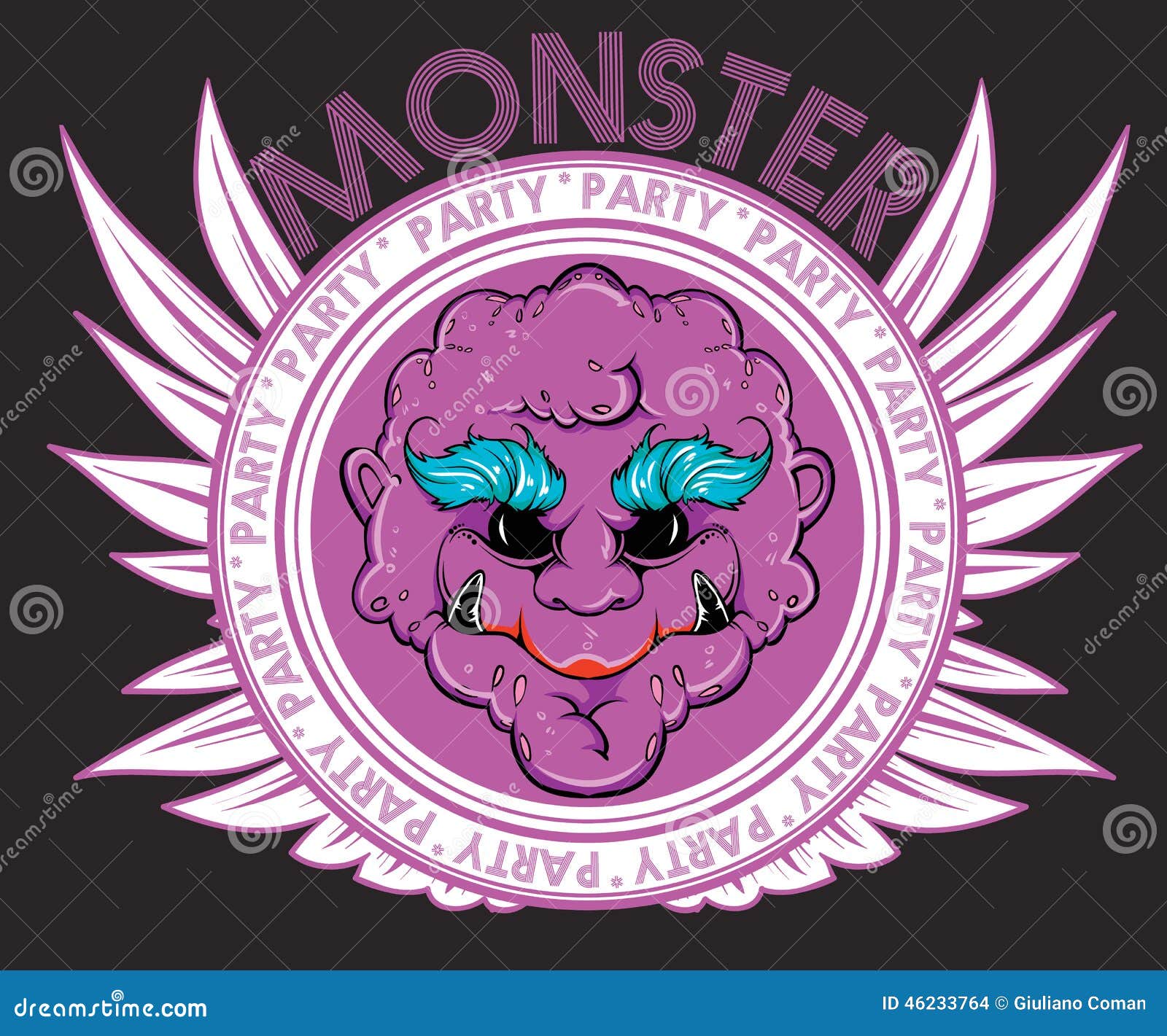 Monster party stock vector. Illustration of celebration - 46233764
