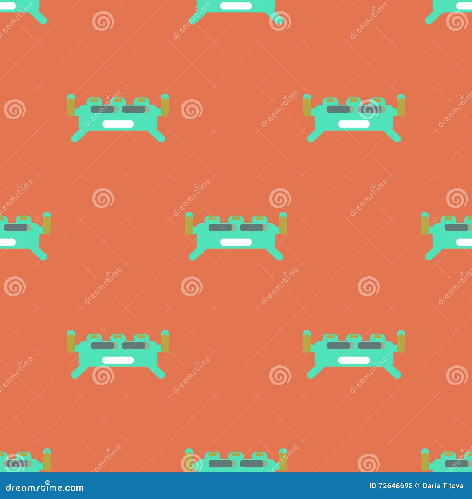 Monster Pattern Seamless Game App Play or Posters. Robots App Stock ...