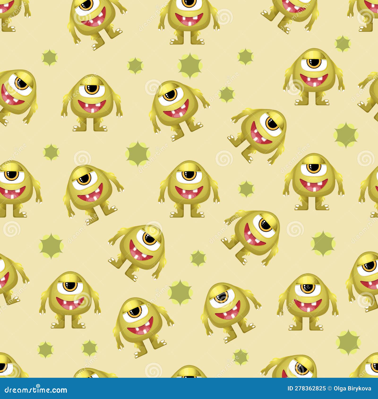 Monster pattern stock illustration. Illustration of stylish - 278362825