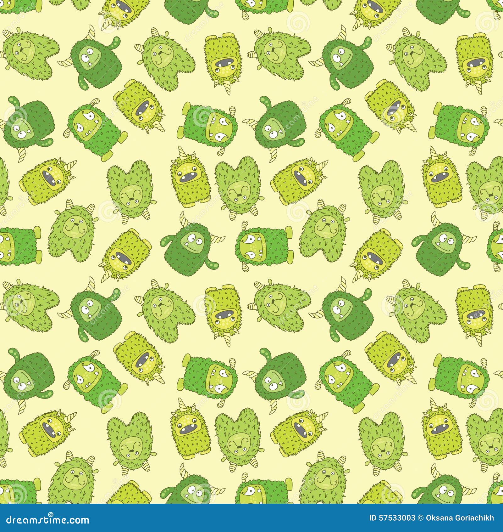 Monster pattern 2 stock illustration. Illustration of bright - 57533003