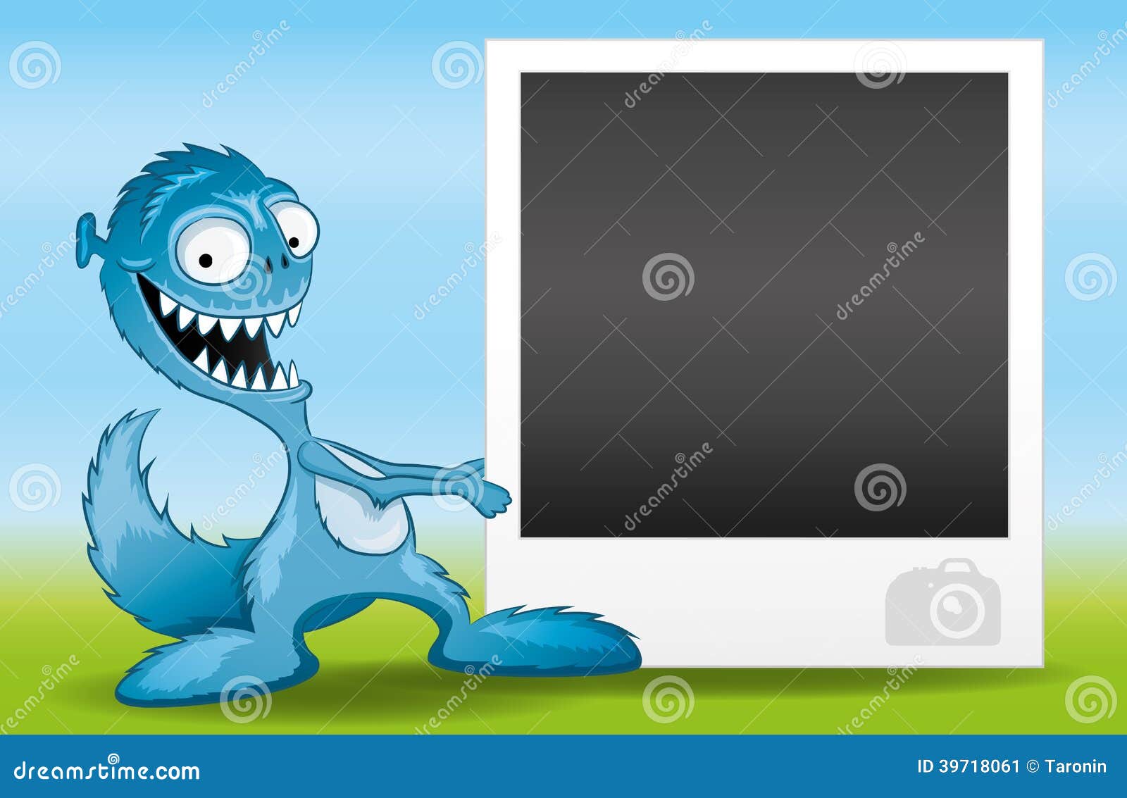 Monster and Photo Frame for Your Photo. Stock Vector - Illustration of ...