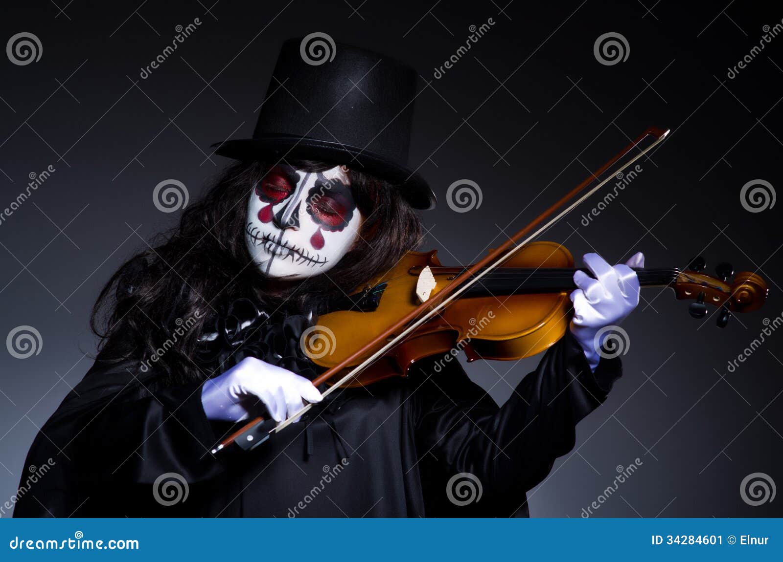 Monster playing violin stock image. Image of anger, devil - 34284601