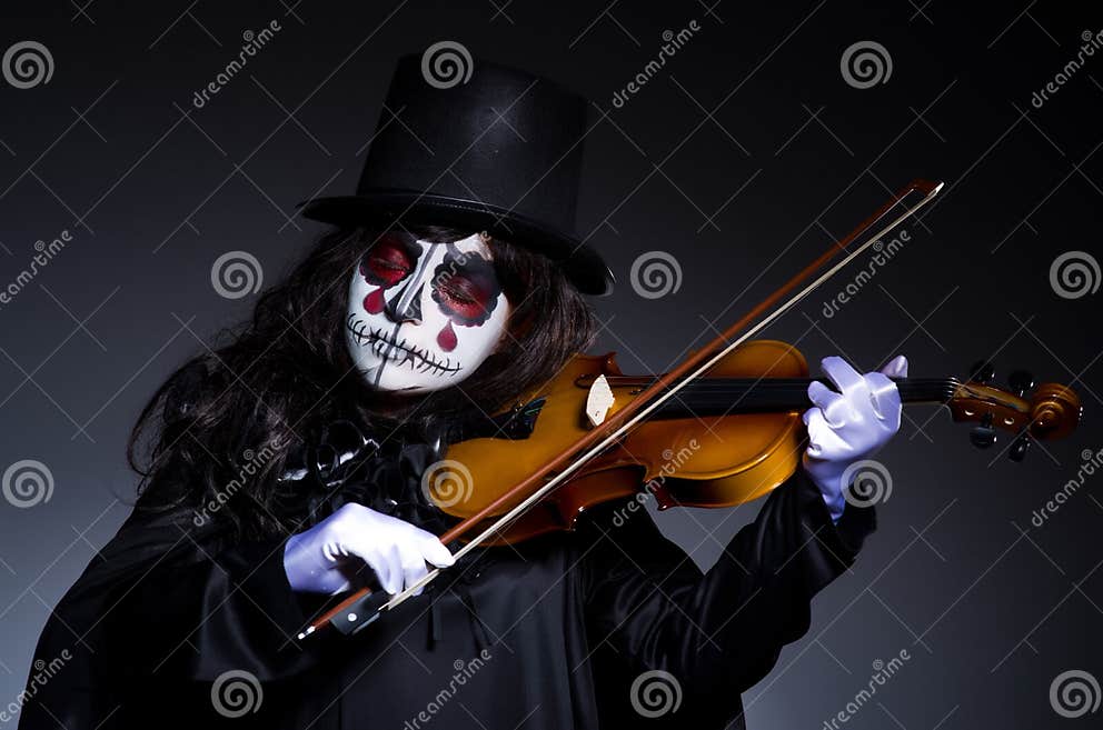 Monster playing violin stock image. Image of anger, devil - 34284601