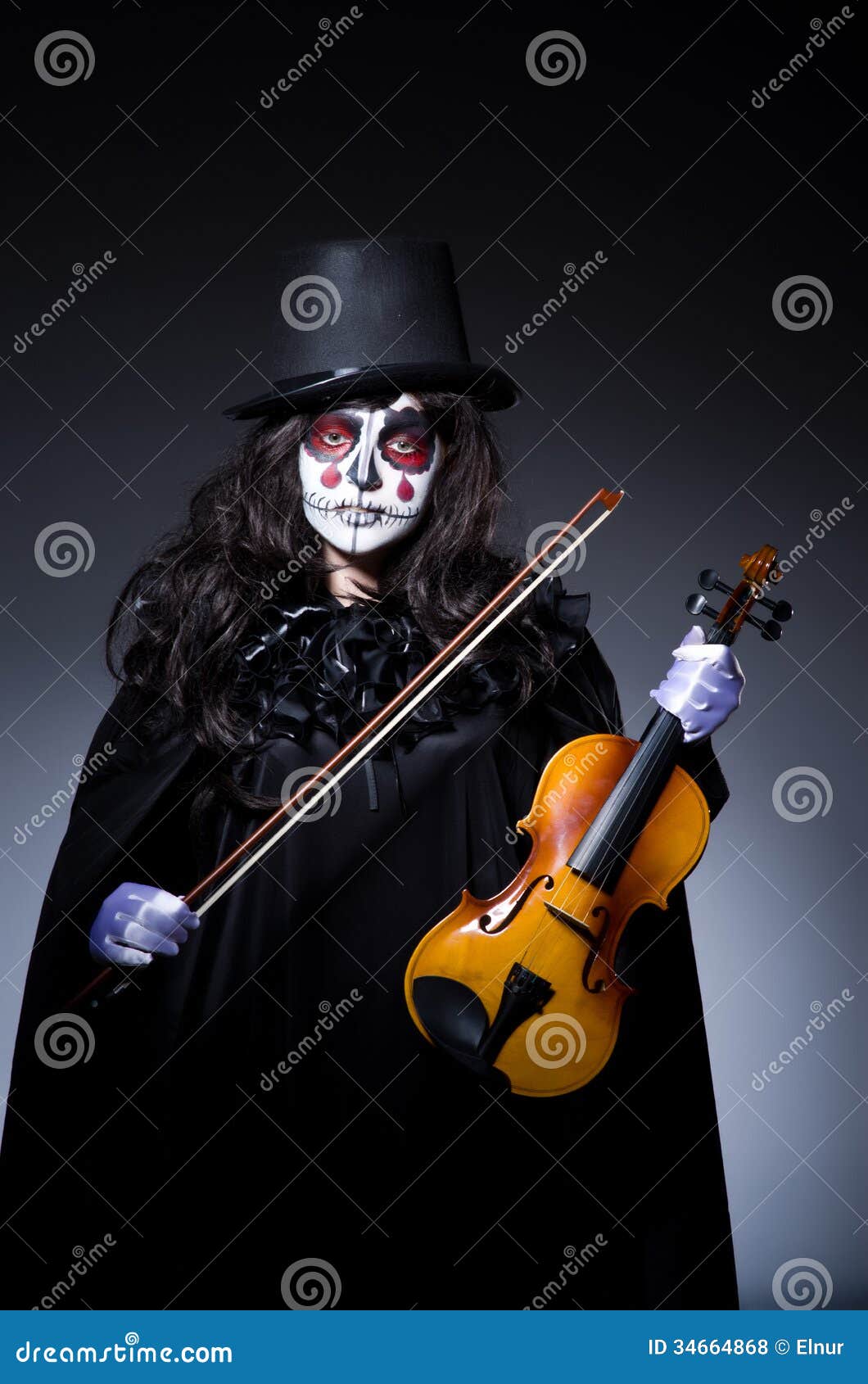 Monster playing violin stock photo. Image of monster - 34664868