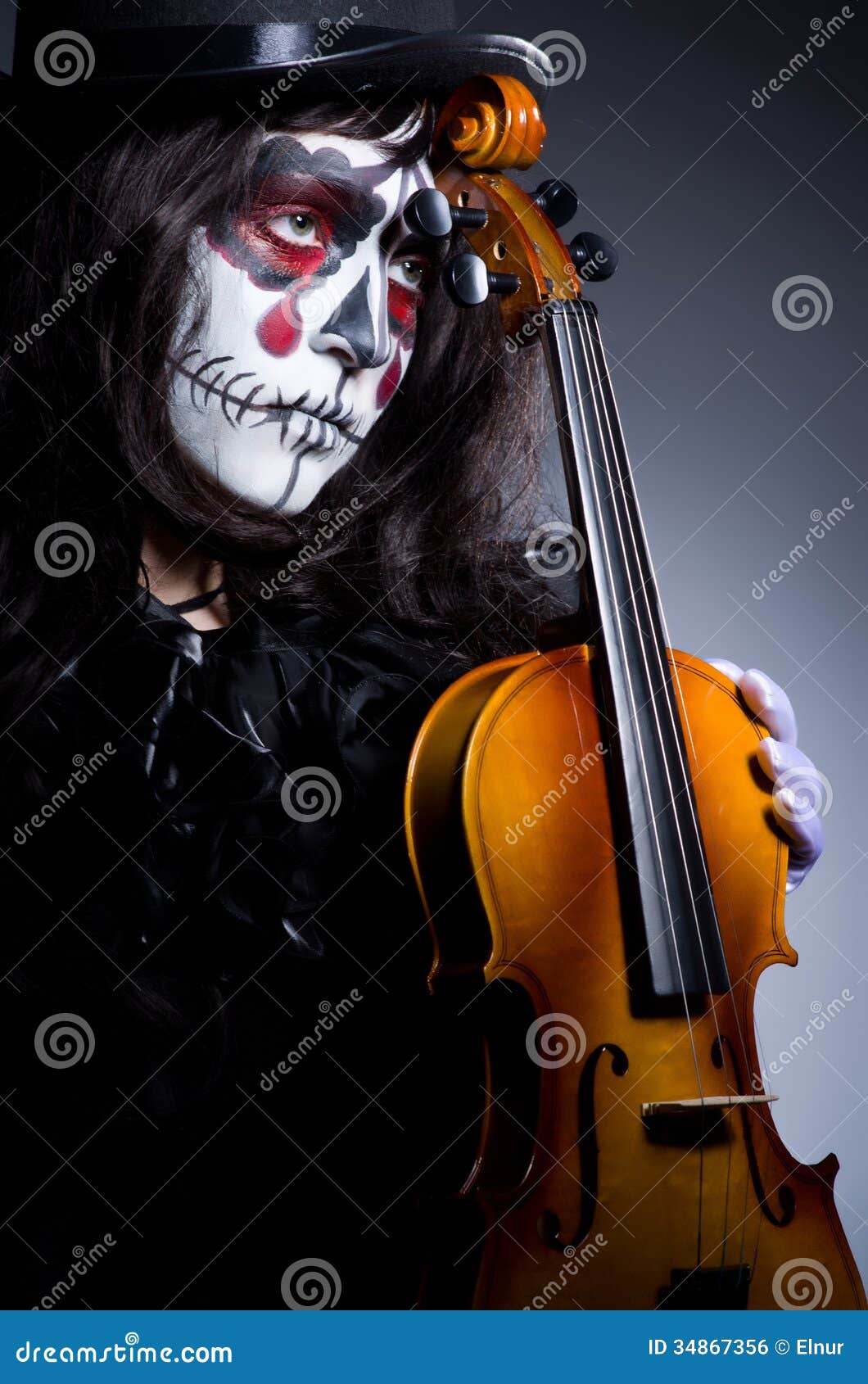Monster playing violin stock photo. Image of instrument - 34867356