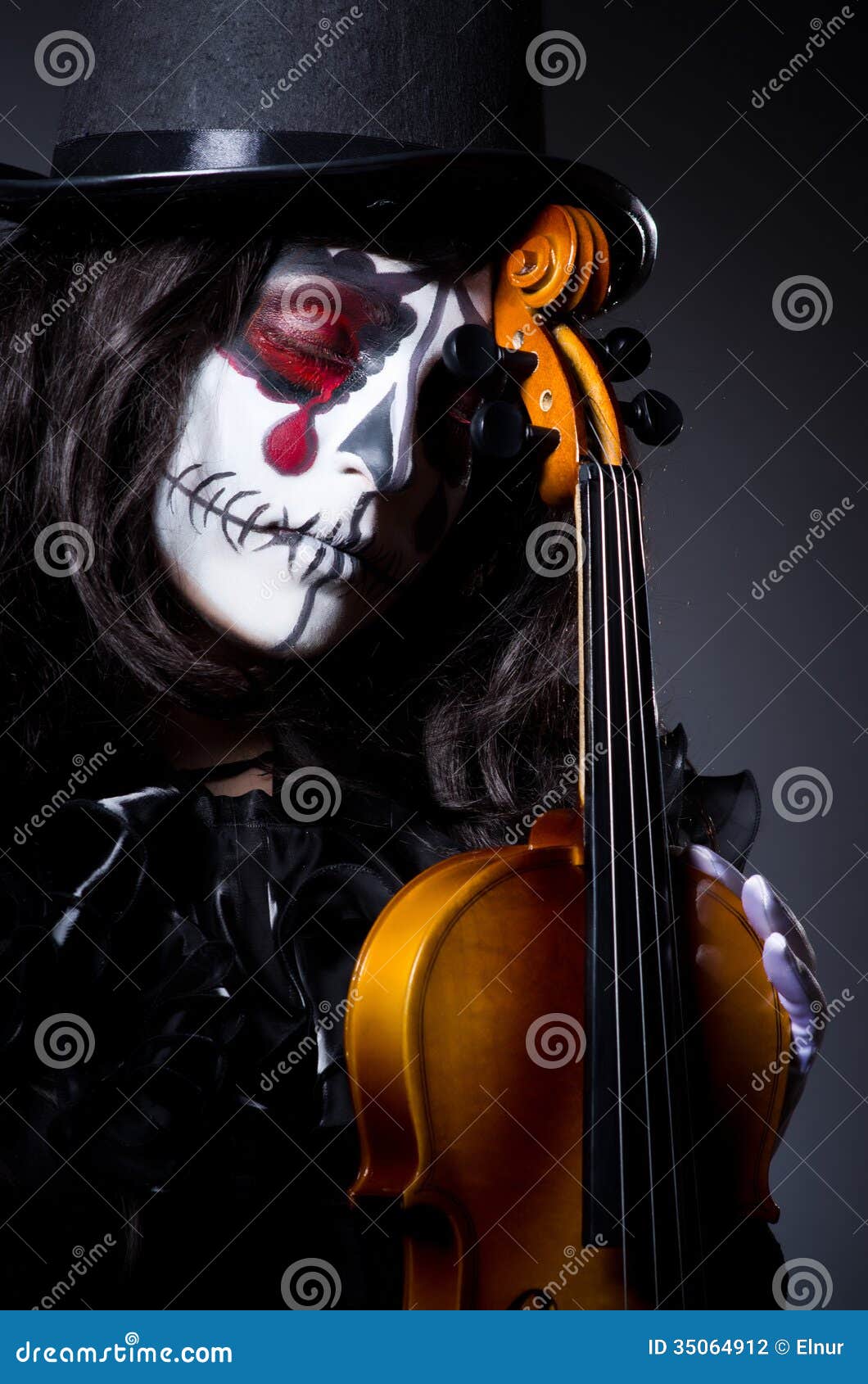 Monster playing violin stock photo. Image of dracula - 35064912