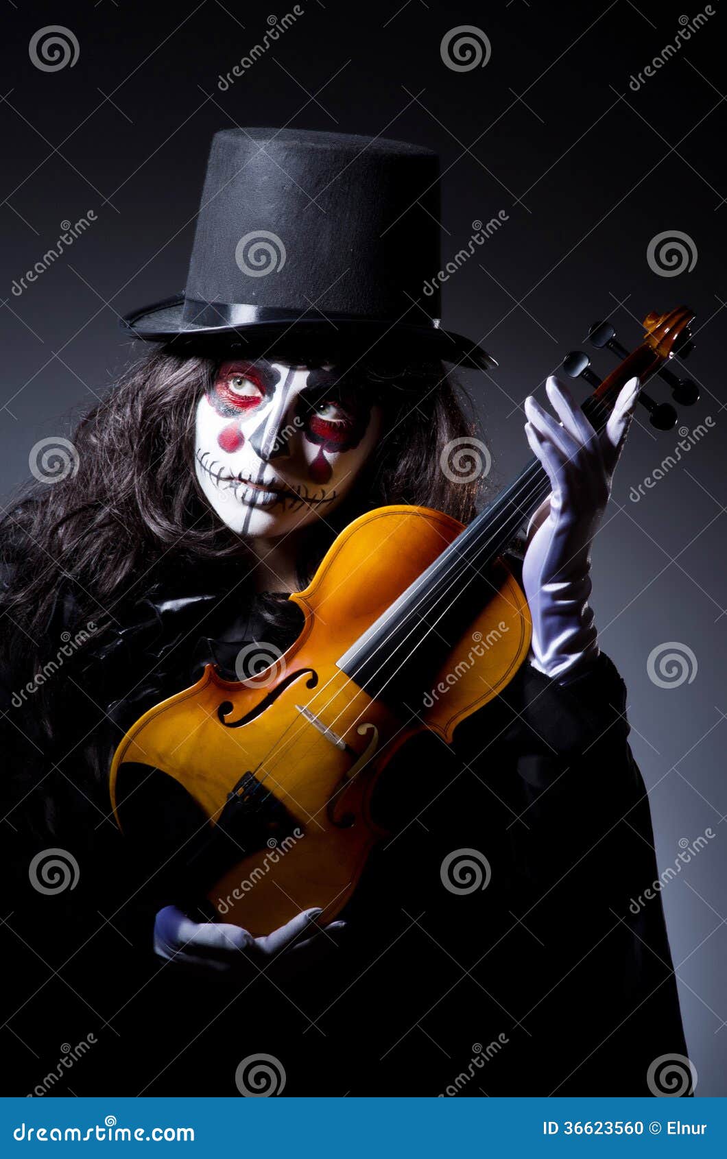 Monster playing violin stock photo. Image of demon, horror - 36623560