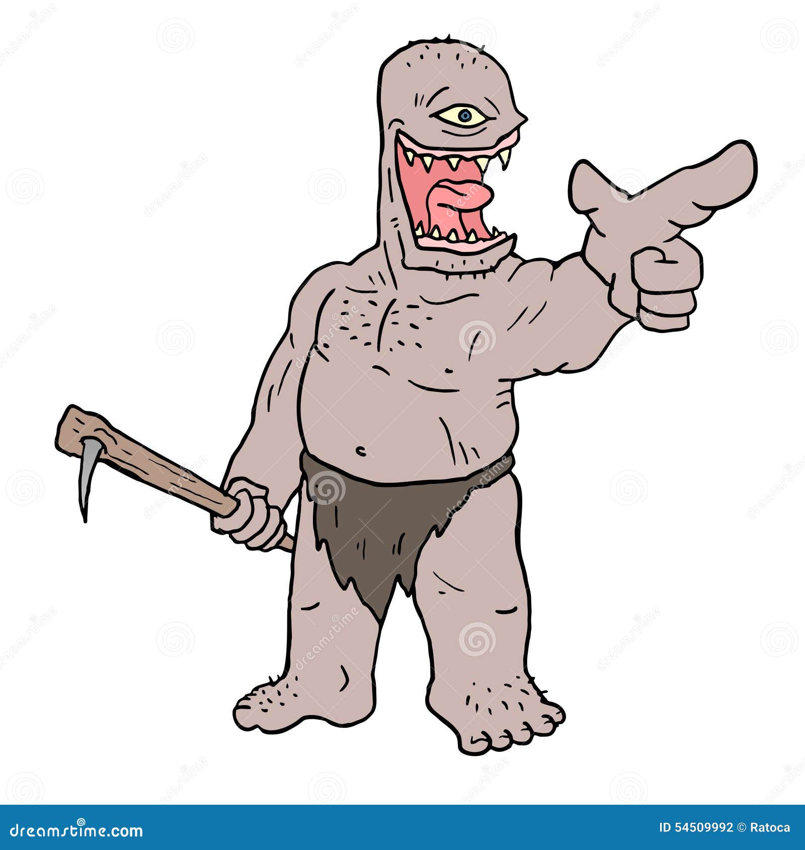 Monster pointing stock vector. Illustration of character - 54509992