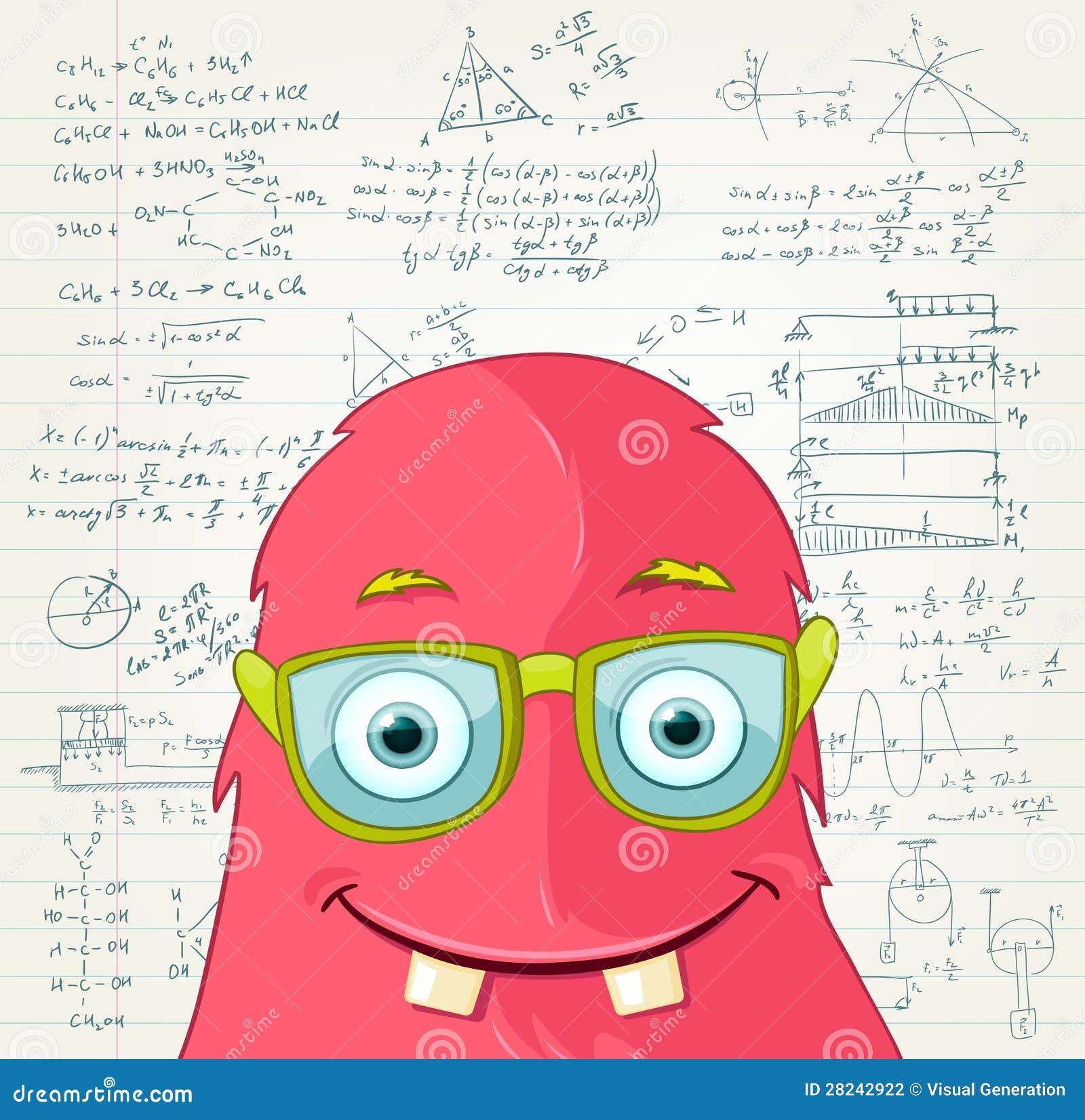 Monster Professor. stock vector. Illustration of adult - 28242922