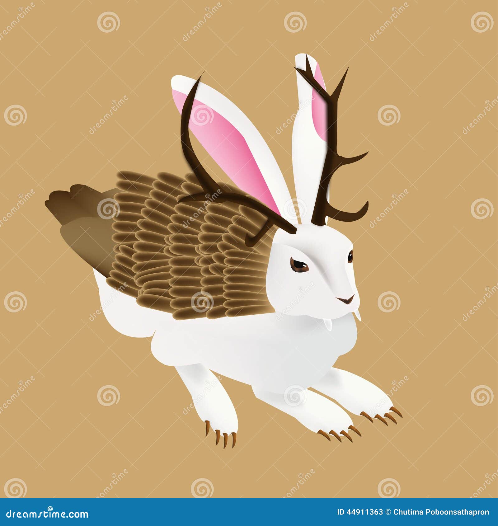 Monster rabbit stock vector. Illustration of domestic - 44911363