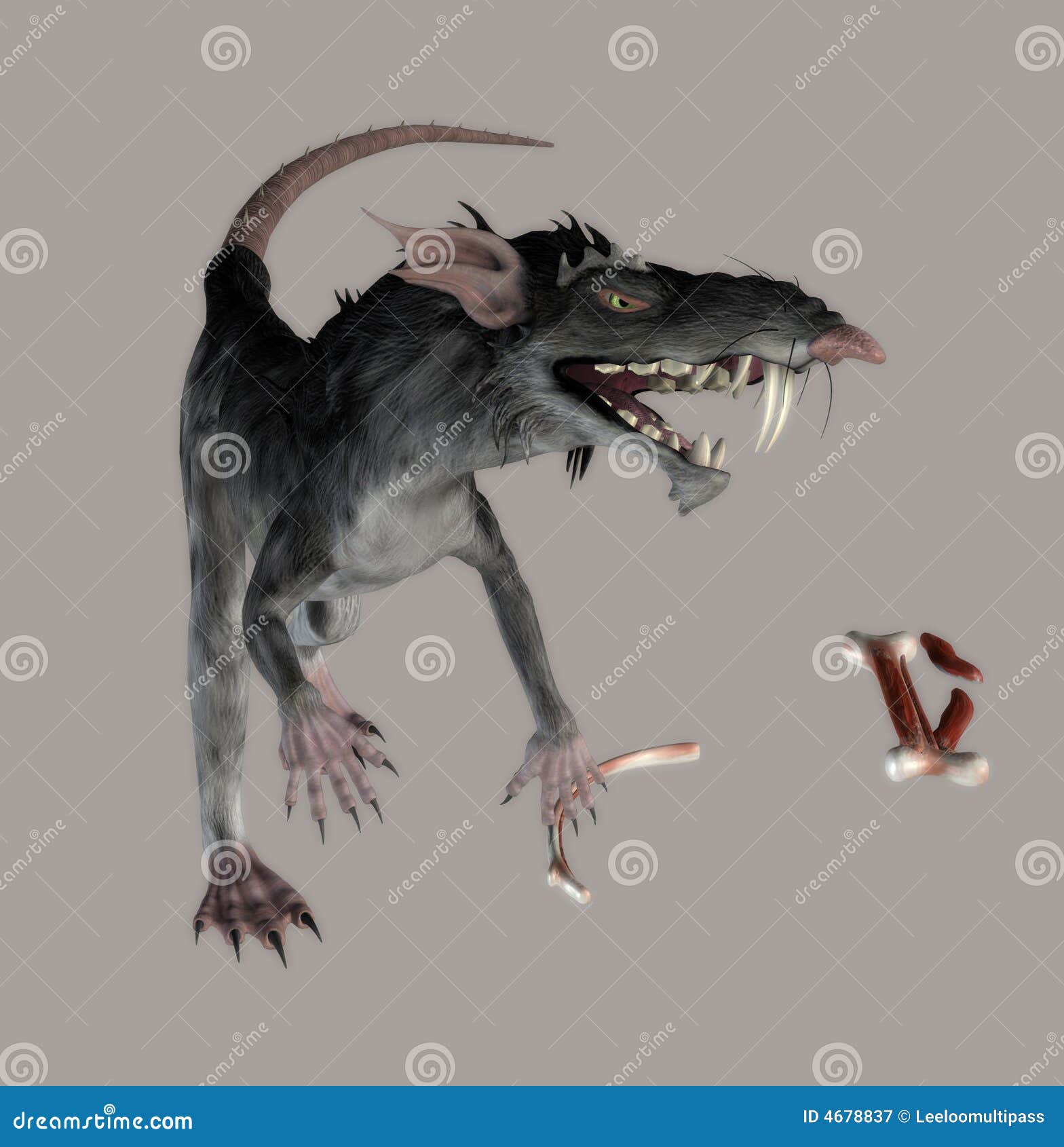 Monster Rat stock illustration. Illustration of goth, rats - 4678837