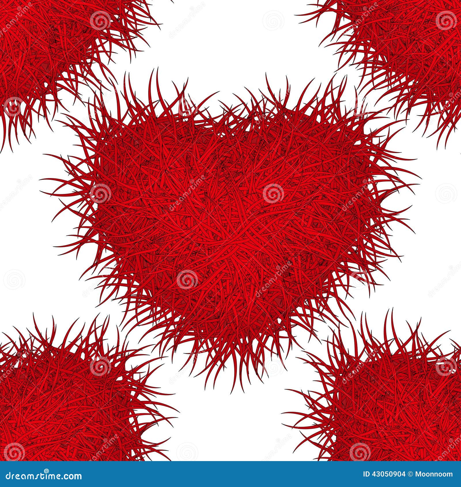 Monster Red Heart. Seamless Pattern. Eps 10. Stock Vector ...