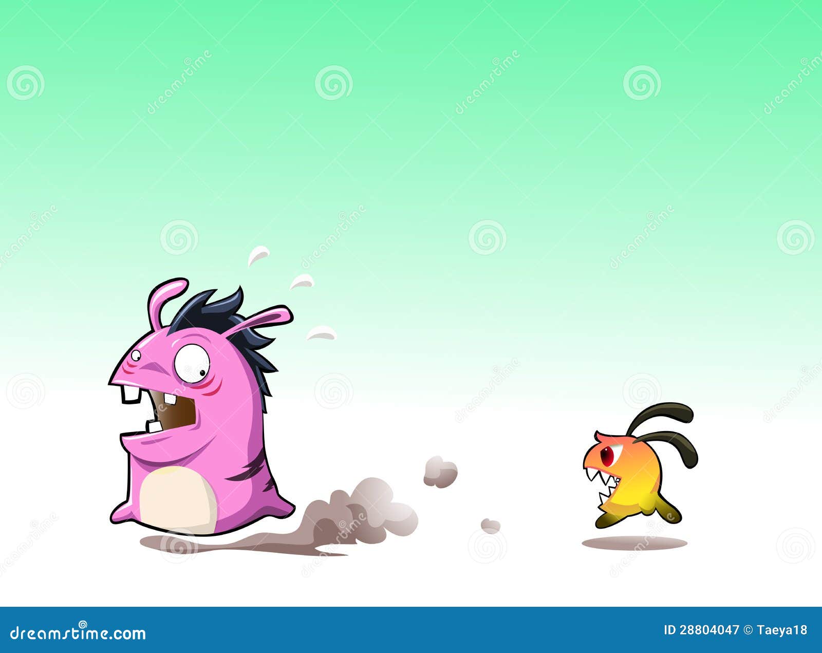 Monster run stock vector. Illustration of monster, cute - 28804047